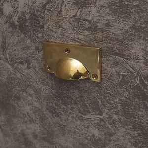 Set of Unique Brass Drawer Cup Pulls - Handmade Cabinet Pulls for ...