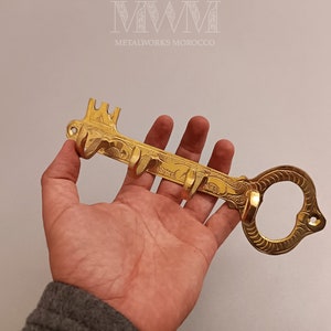 Unlacquered Brass Key Holder for Wall – Entryway Handmade Key Rack - Etsy