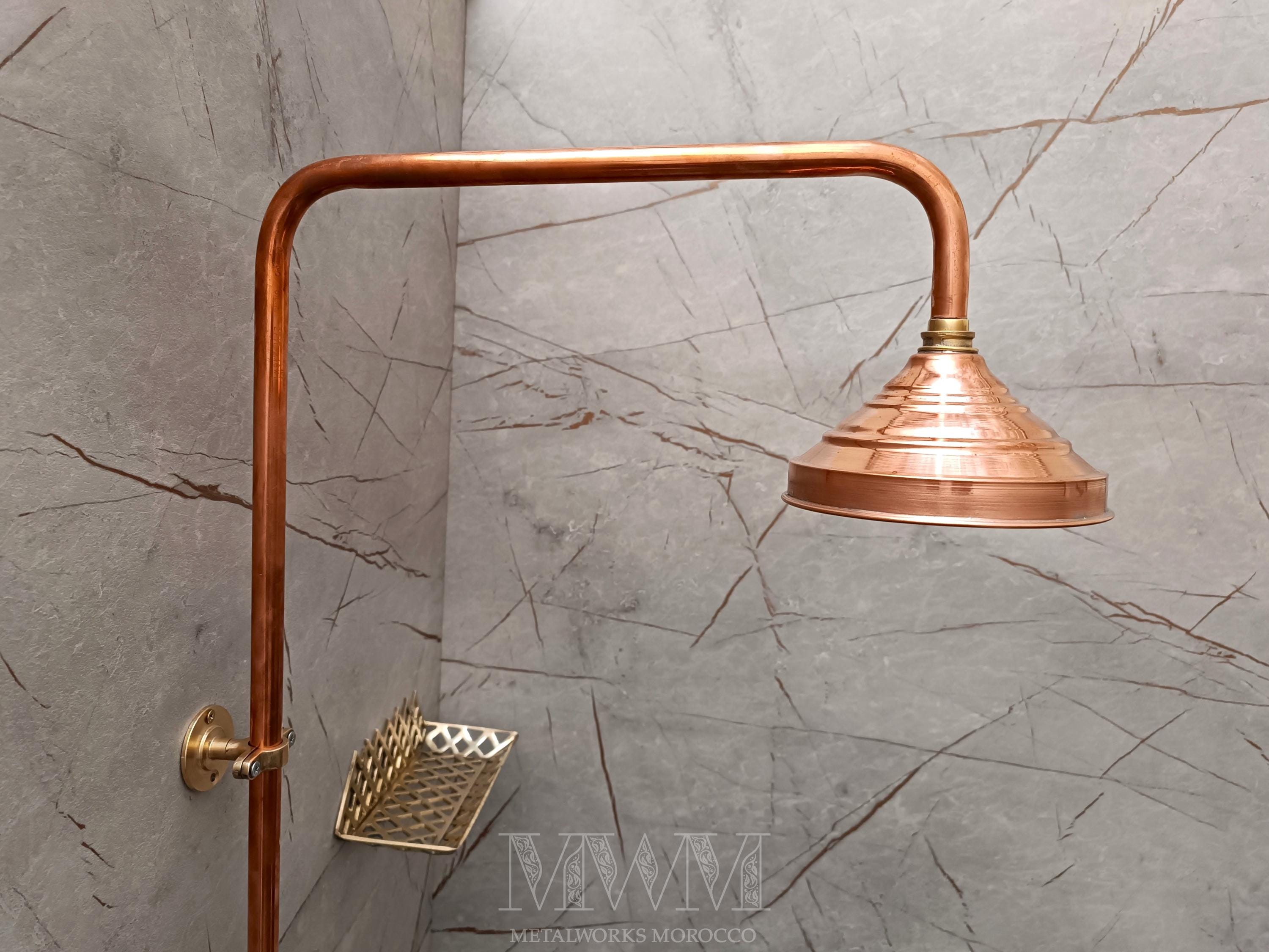 Handmade Exposed Copper Bathtub Shower System - Etsy