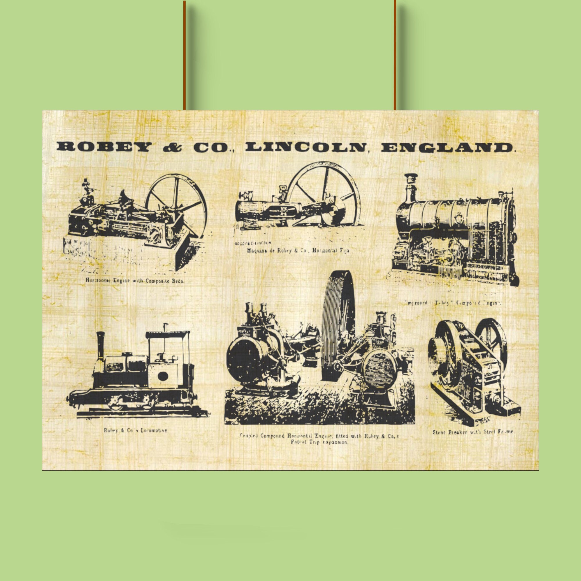 Poster of a Vintage Advertisement From the 19th Century for 6 Steam ...