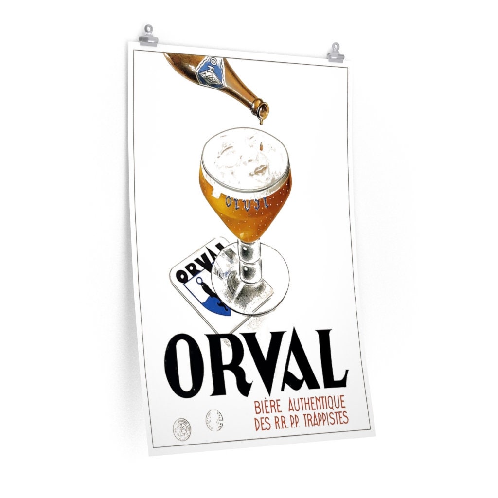 Reproduction of a Mid Century Vintage Beer Publicity Panel for the Orval Brewery - Etsy