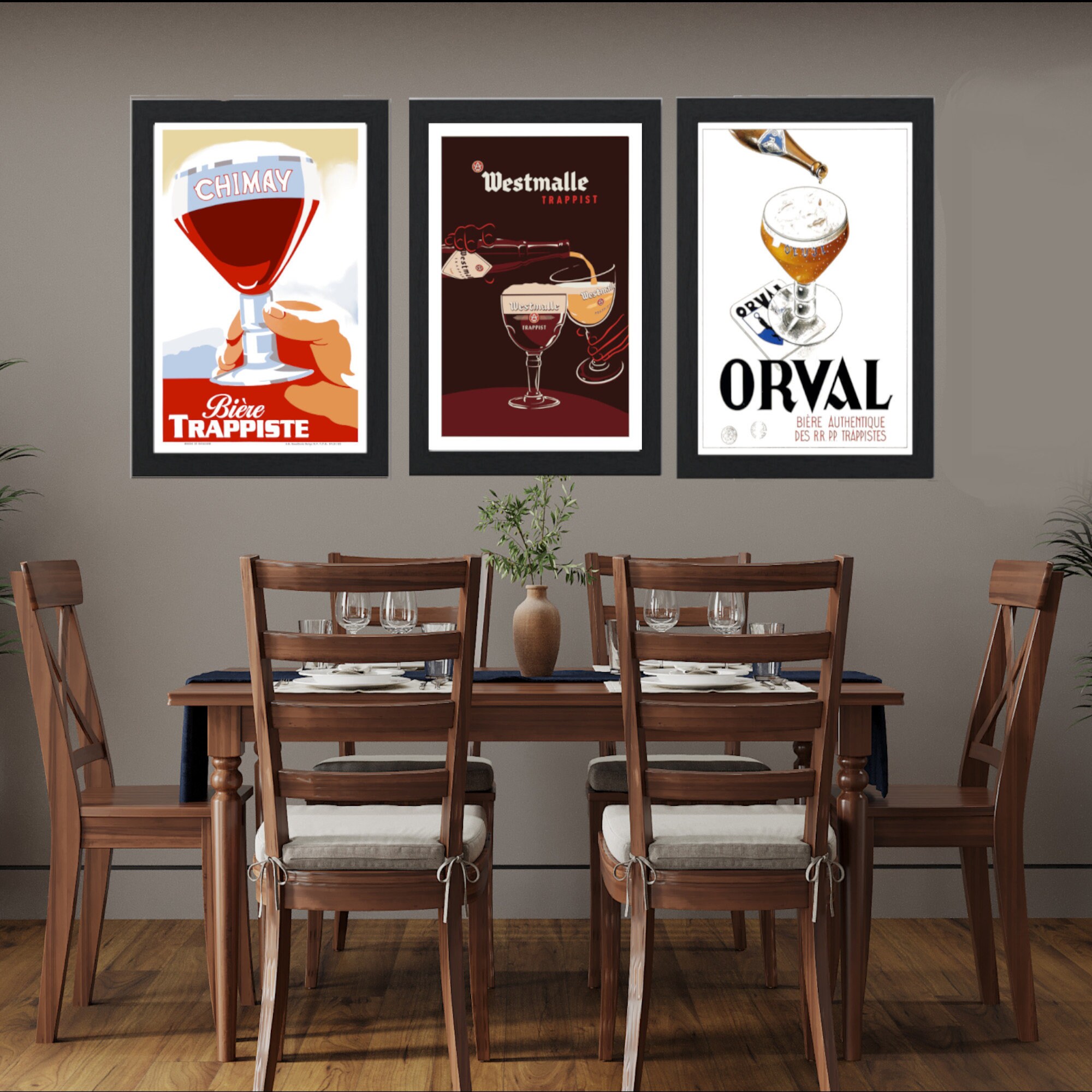 Rreproduction of Three Mid Century Vintage Beer Publicity Panels for ...