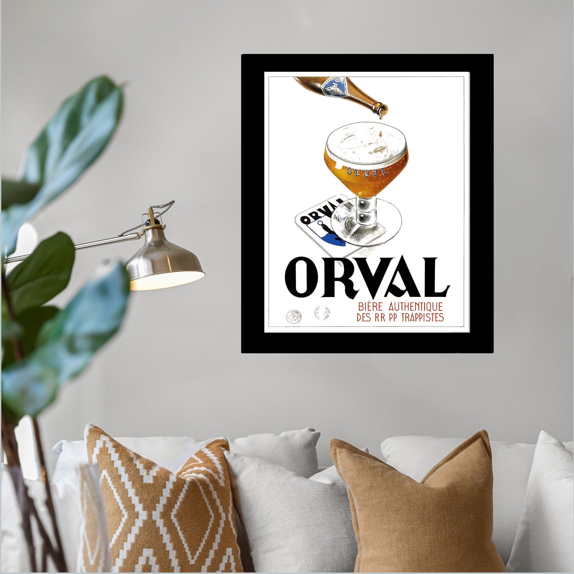 Reproduction of a Mid Century Vintage Beer Publicity Panel for the ...