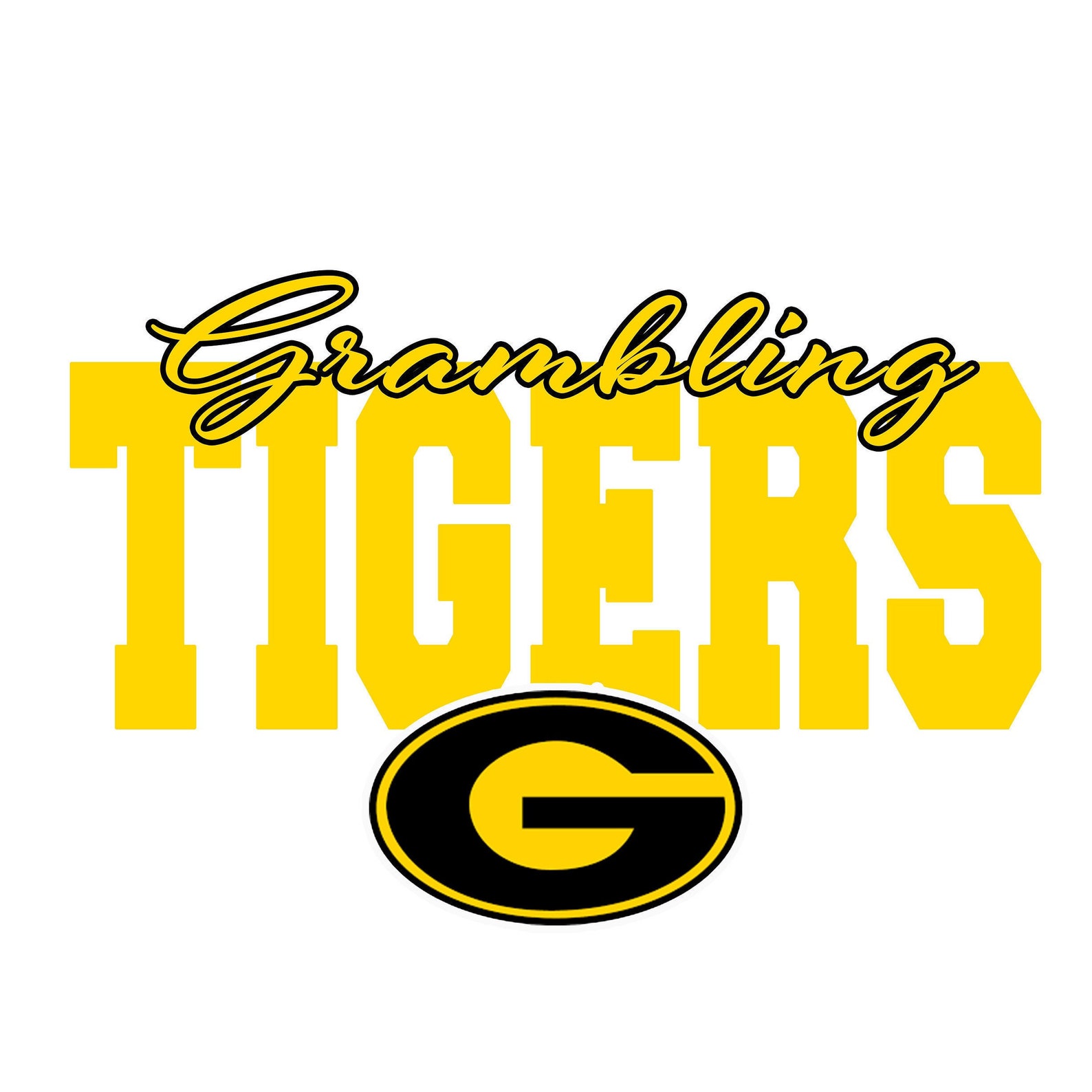 Grambling Tigers Design Grambling Cursive Letters | Etsy
