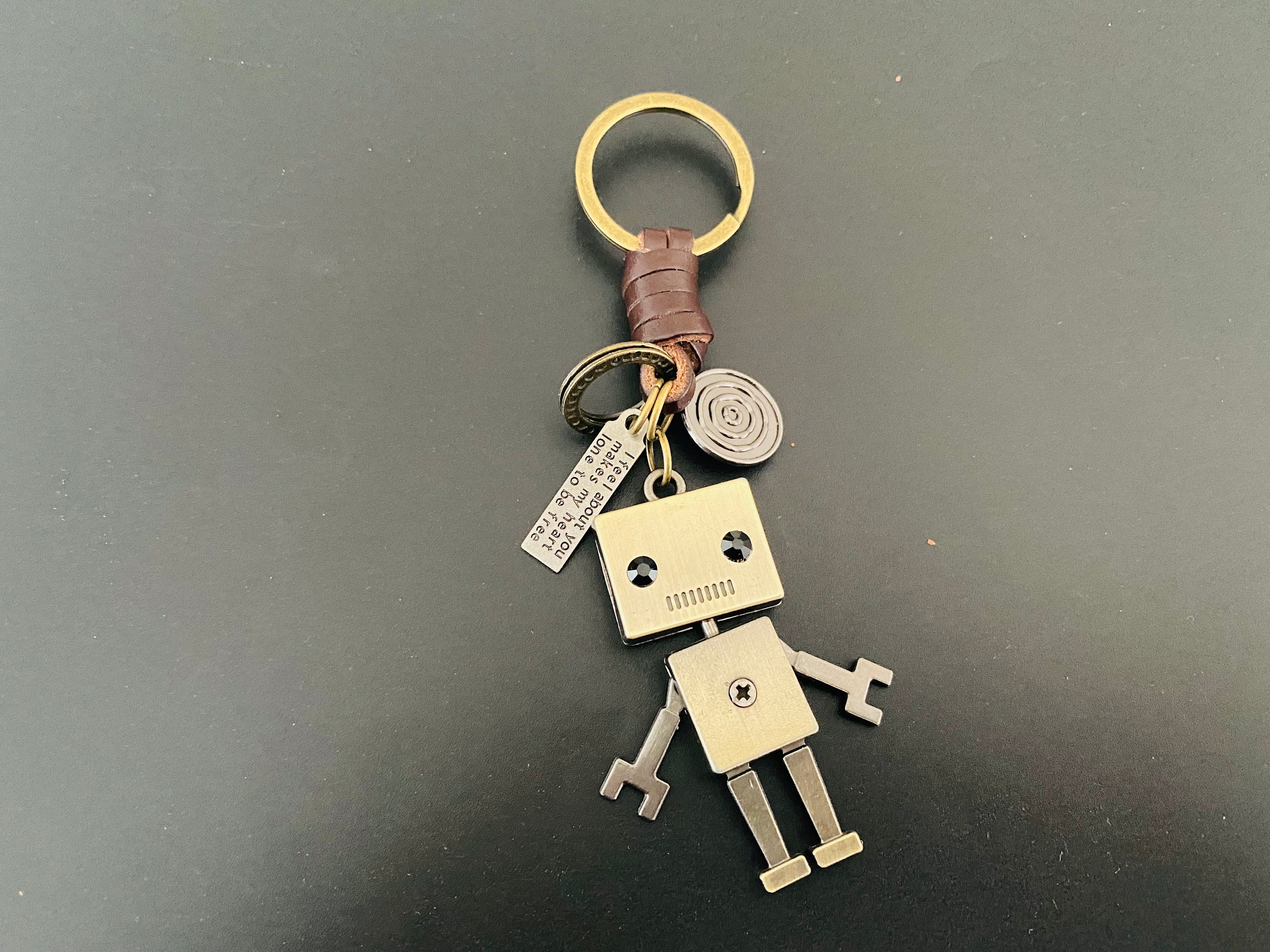Metal Robot Keychain Robot Keyring Car Keychain Key Chain - Etsy