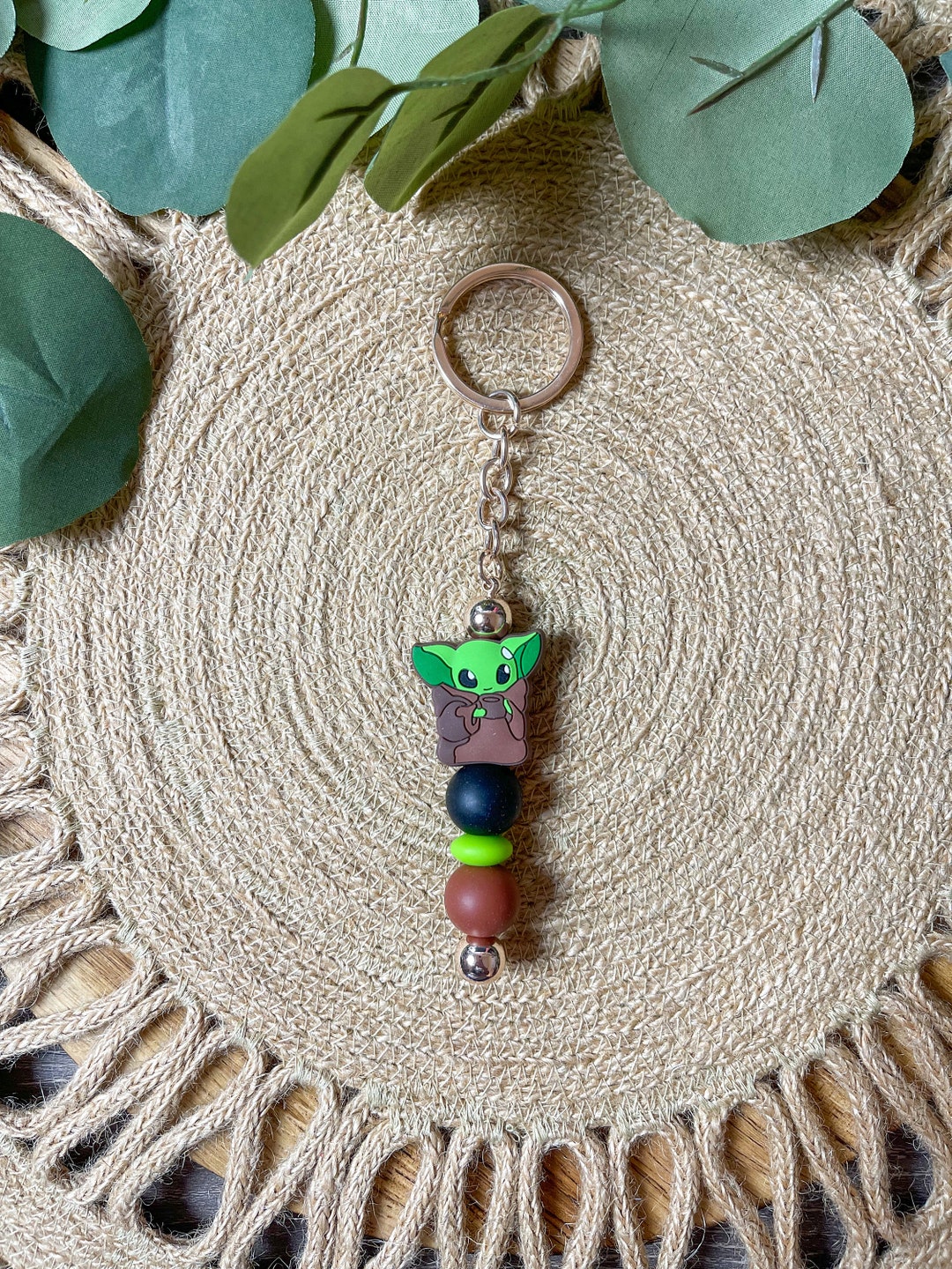 Silicone Beaded Keychain, Keychains, Keychain, Beaded Keychain ...