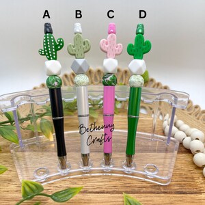 Cactus Beaded Pens Silicone Beaded Pen Cactus Pen Cactus Gift Ideas ...