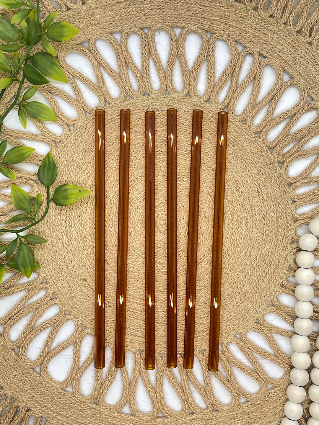 Glass Straw | Single One Glass Straw | Amber Glass Straw | 16 Oz Glass ...