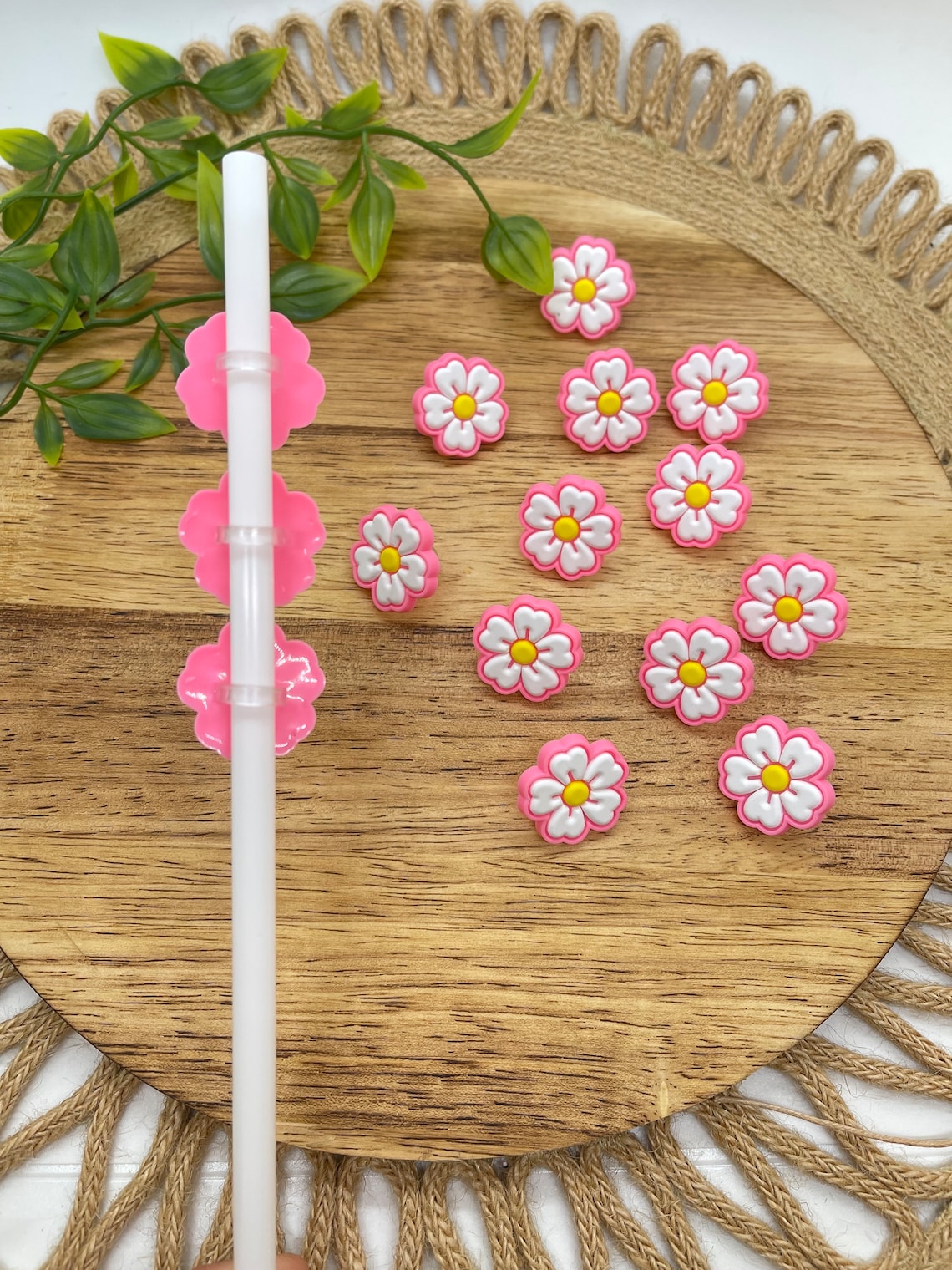 Flower Straw Toppers Straw Toppers Straw Charms Straw - Etsy