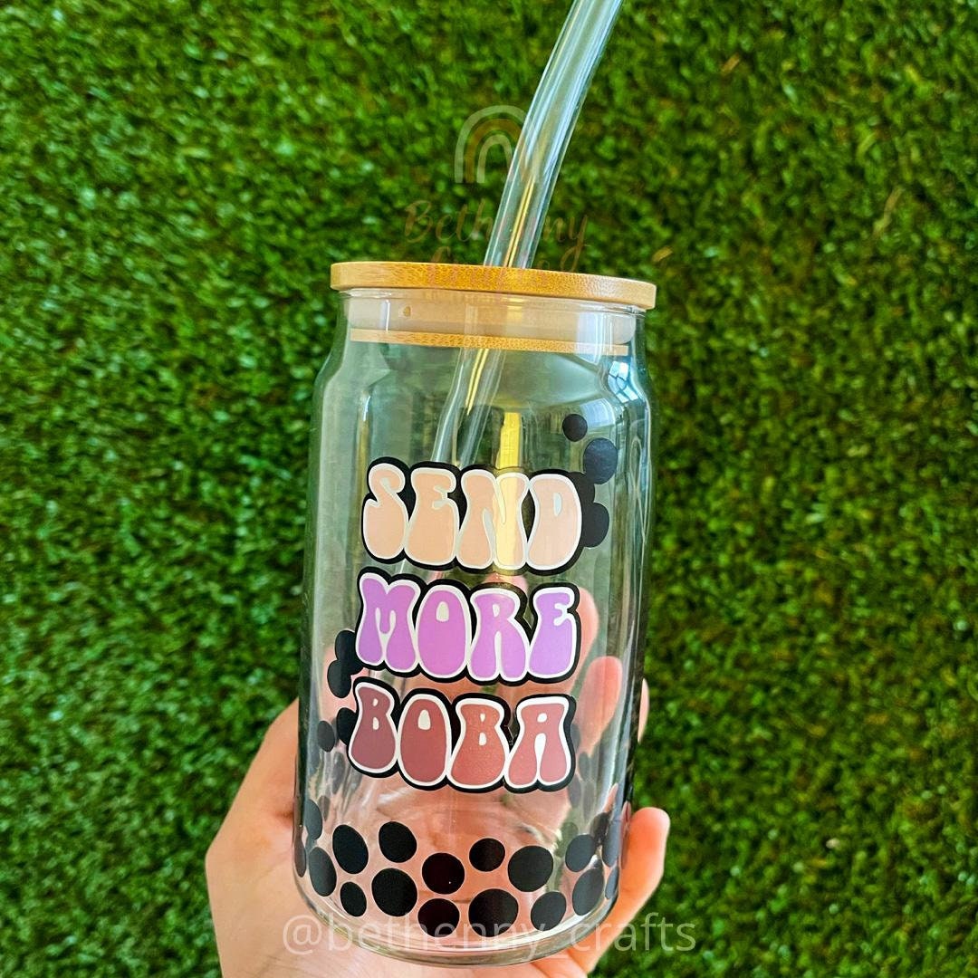 Boba Can Glass Send More Boba Boba Cup Can Glass With - Etsy
