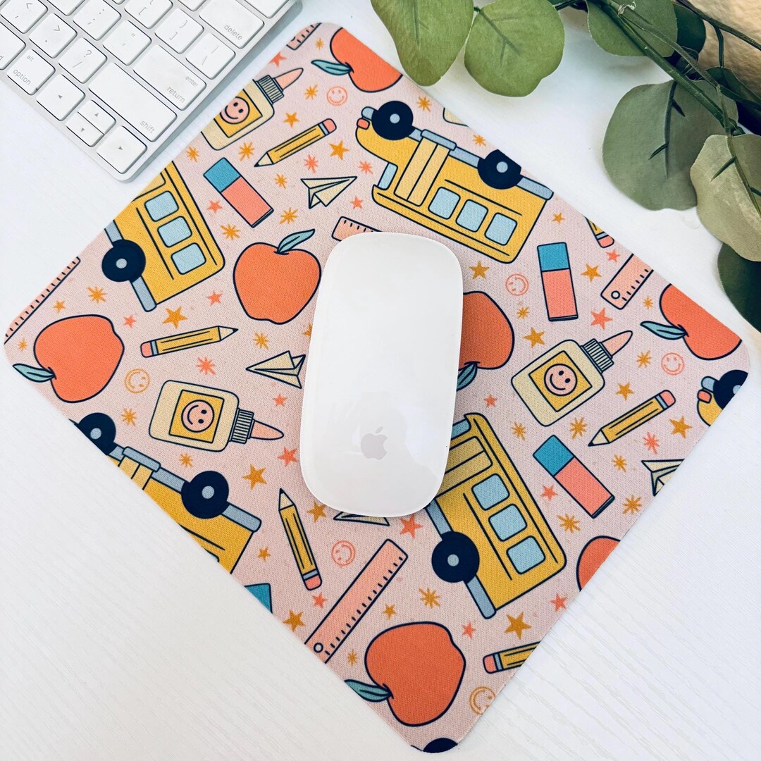 Teacher Bus Mouse Pad, School Bus Mouse Pad, Teacher Mouse Pad, Mouse ...