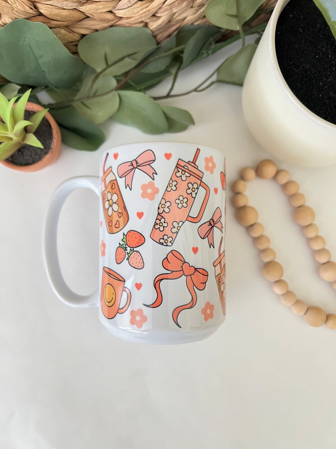 Pink Essential Mug, Pink Girly Mug, Coffee Mug, Mugs, 15 Oz Mug ...