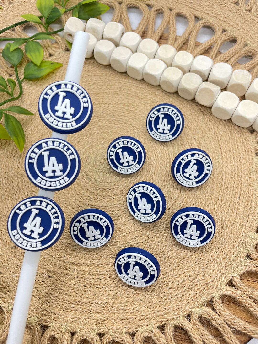Straw Toppers | LA Straw Topper | Baseball Straw Topper | Straw Charms ...