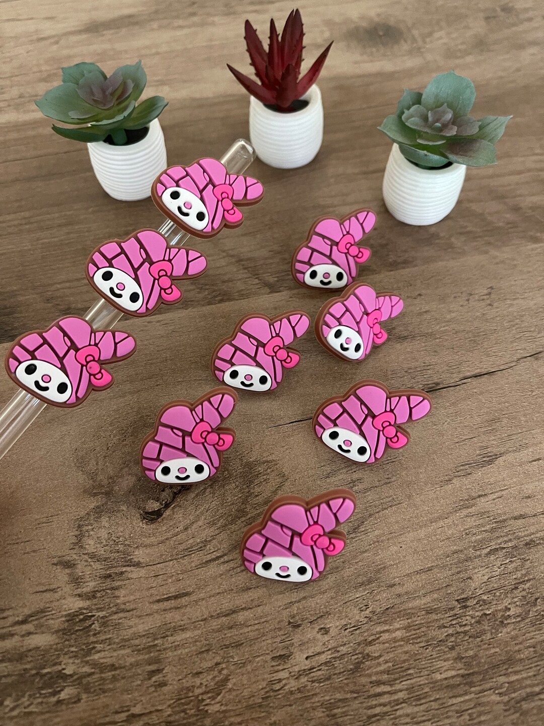 Straw Toppers Straw Charms Toppers Charms Straw Accessories Bunny Straw ...