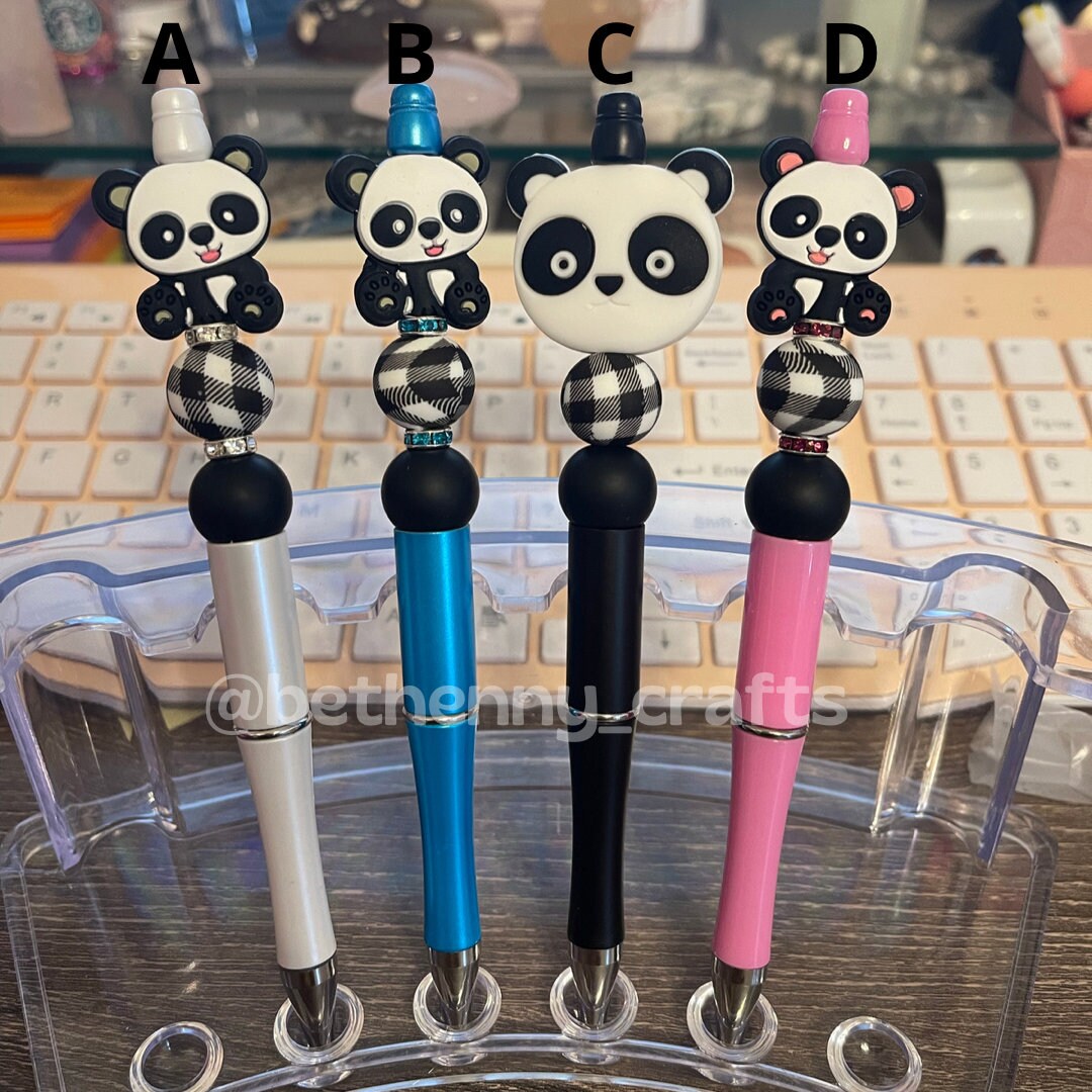 Bead Pen, Panda Pens, Pens, Panda, Silicone Beads, Cute Pen, Panda ...