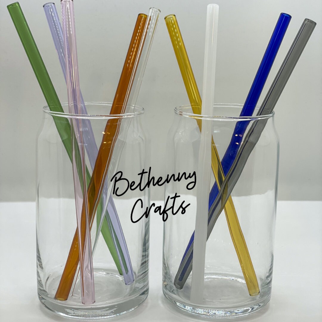 Glass Straw | Glass Straws | Straight Glass Straw | Colorful Glass ...
