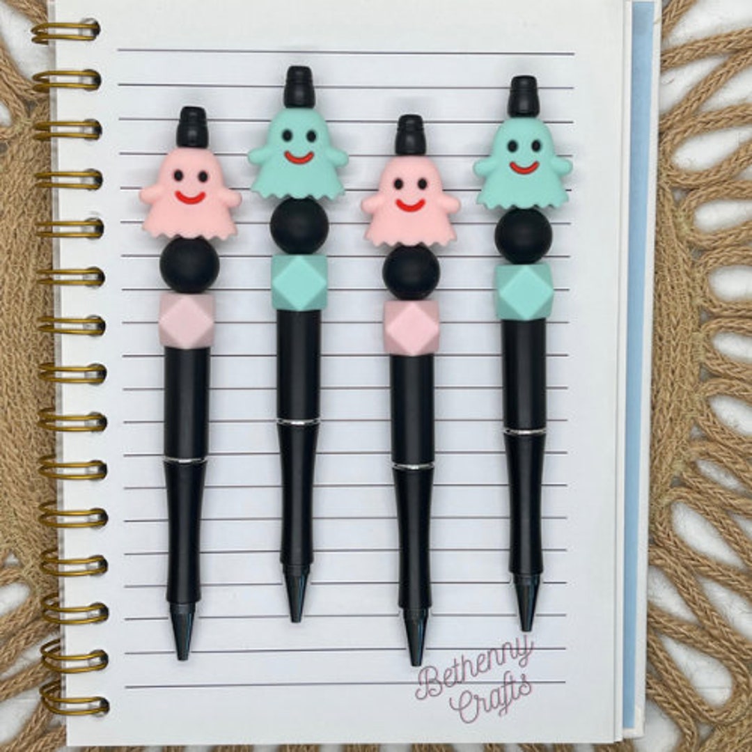 Beaded Pen, Ghost Pen, Beaded Ghost Pen, Pens, Bead Pen, Halloween Pen ...