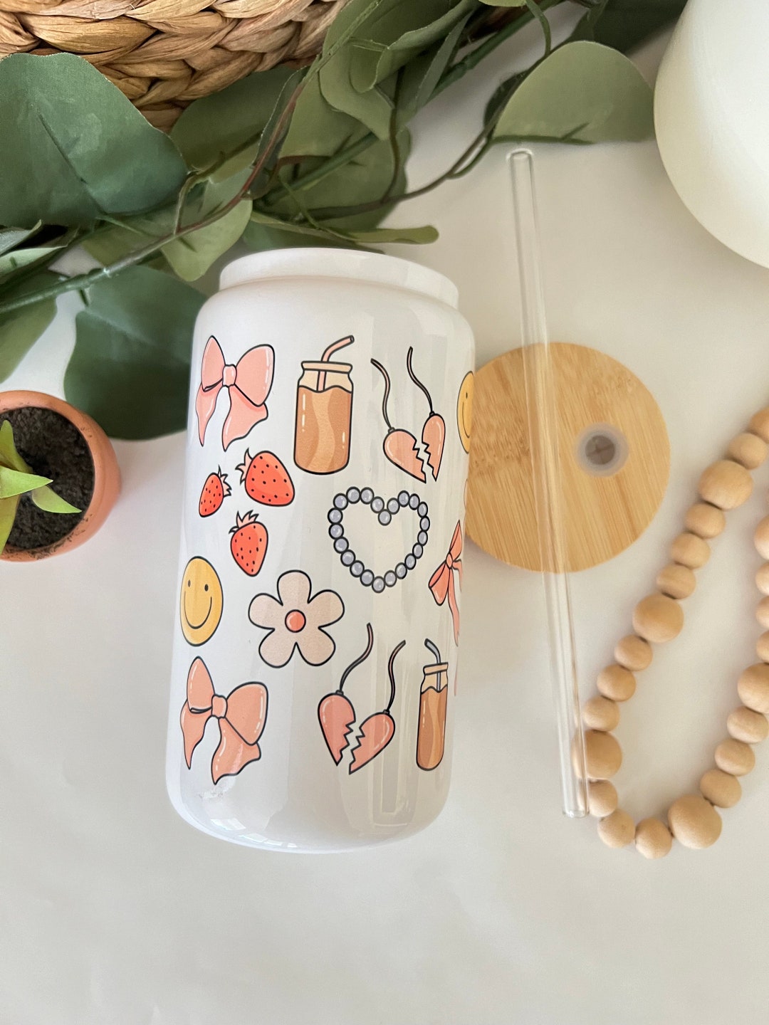 Girly Things Glass Can Cup, Can Glass Cup, Girly Cup, Gift Ideas, 16 Oz ...