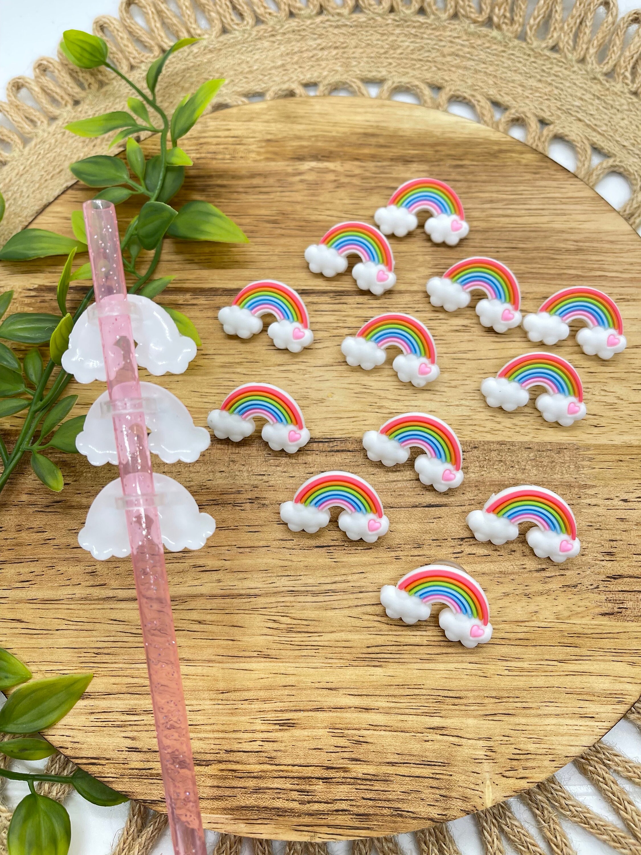 New Straw Toppers Rainbow Straw Topper Straw Charm Straw - Etsy