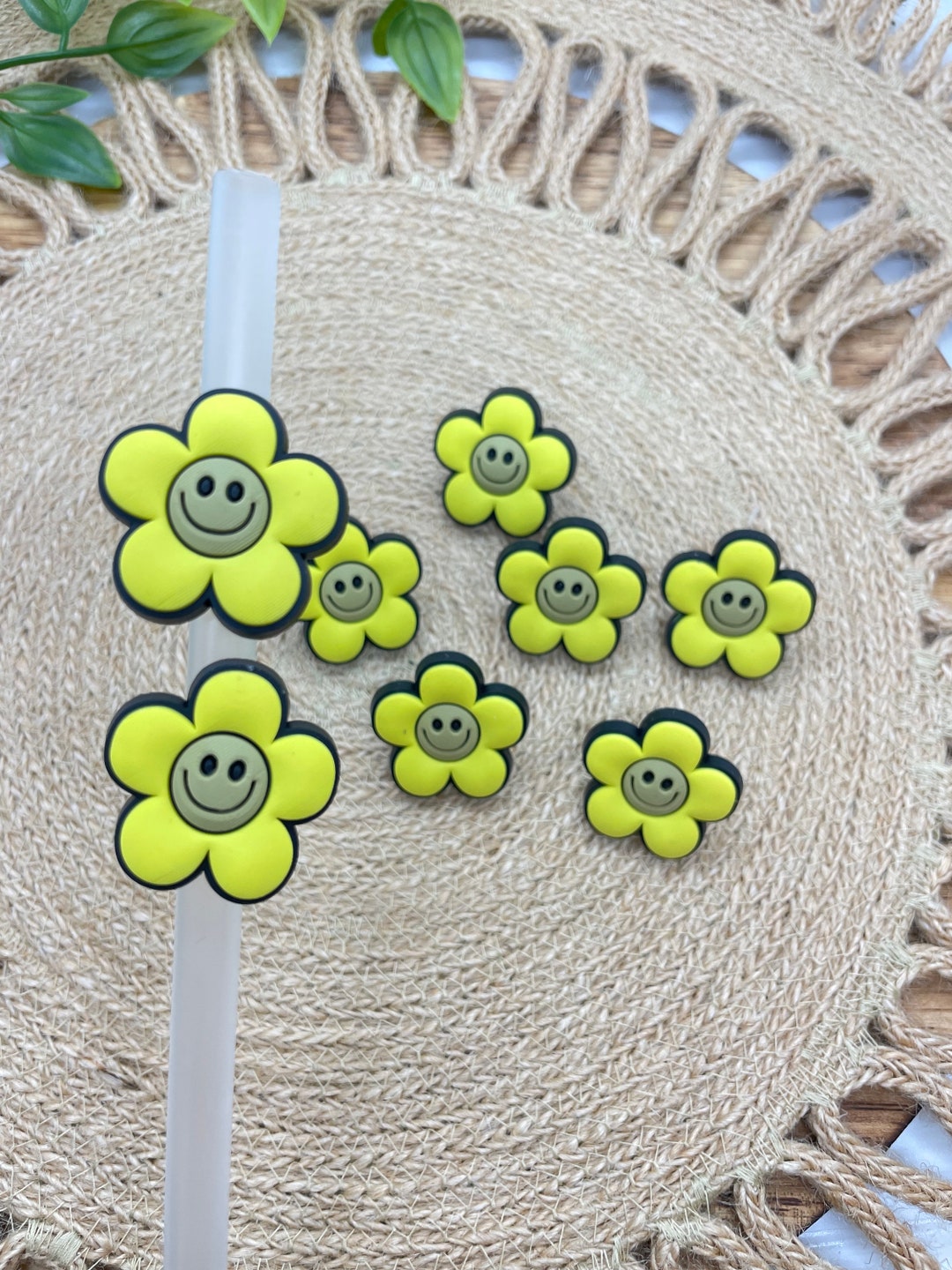 Straw Topper | Straw Charms | Toppers | Charms | Flower Straw Topper ...