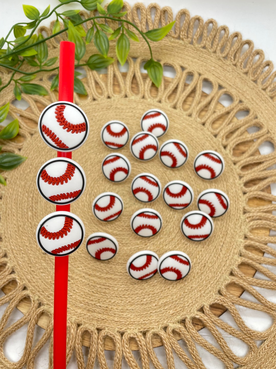 Baseball Straw Toppers | Straw Toppers | Straw Charms | Toppers ...