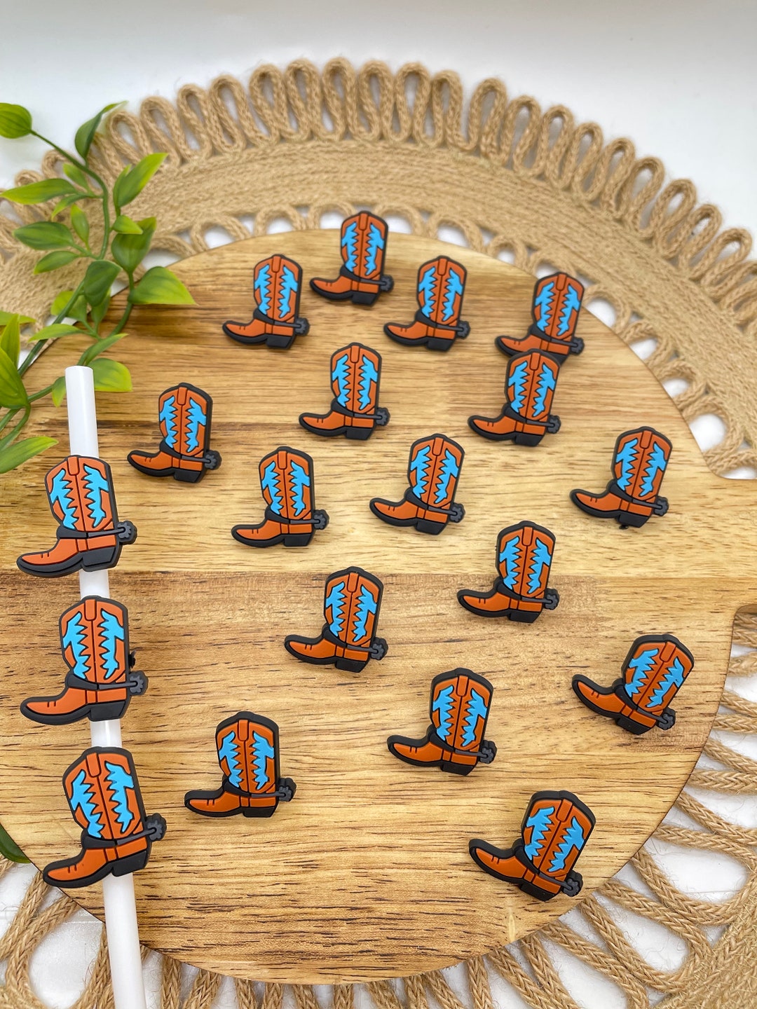 Cow Boot Straw Topper | Straw Toppers | Straw Charms | Toppers | Charms ...