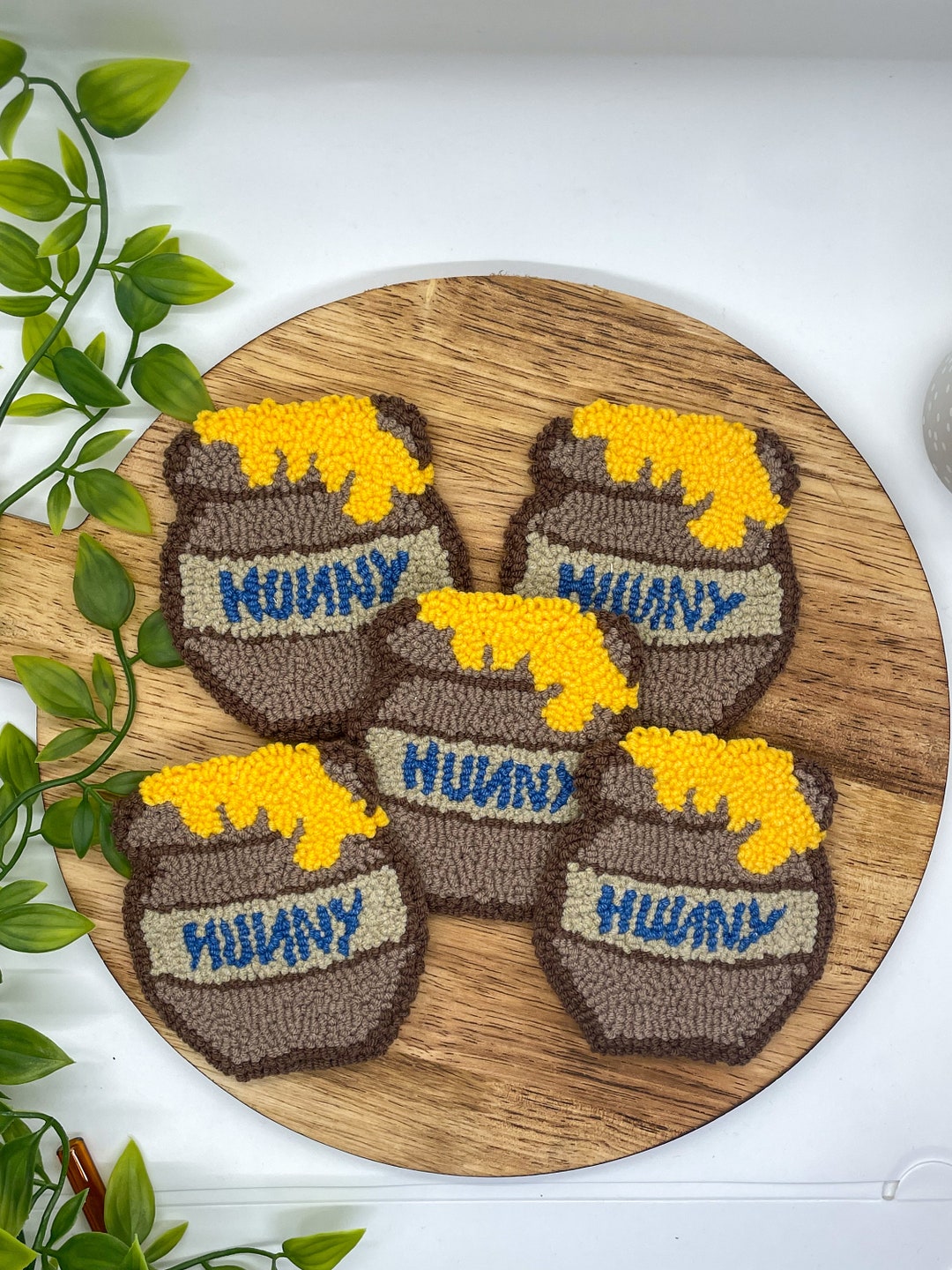 Punch Needle Coasters | Hunny Rug Mug | Hunny Coaster | Punch Needle ...