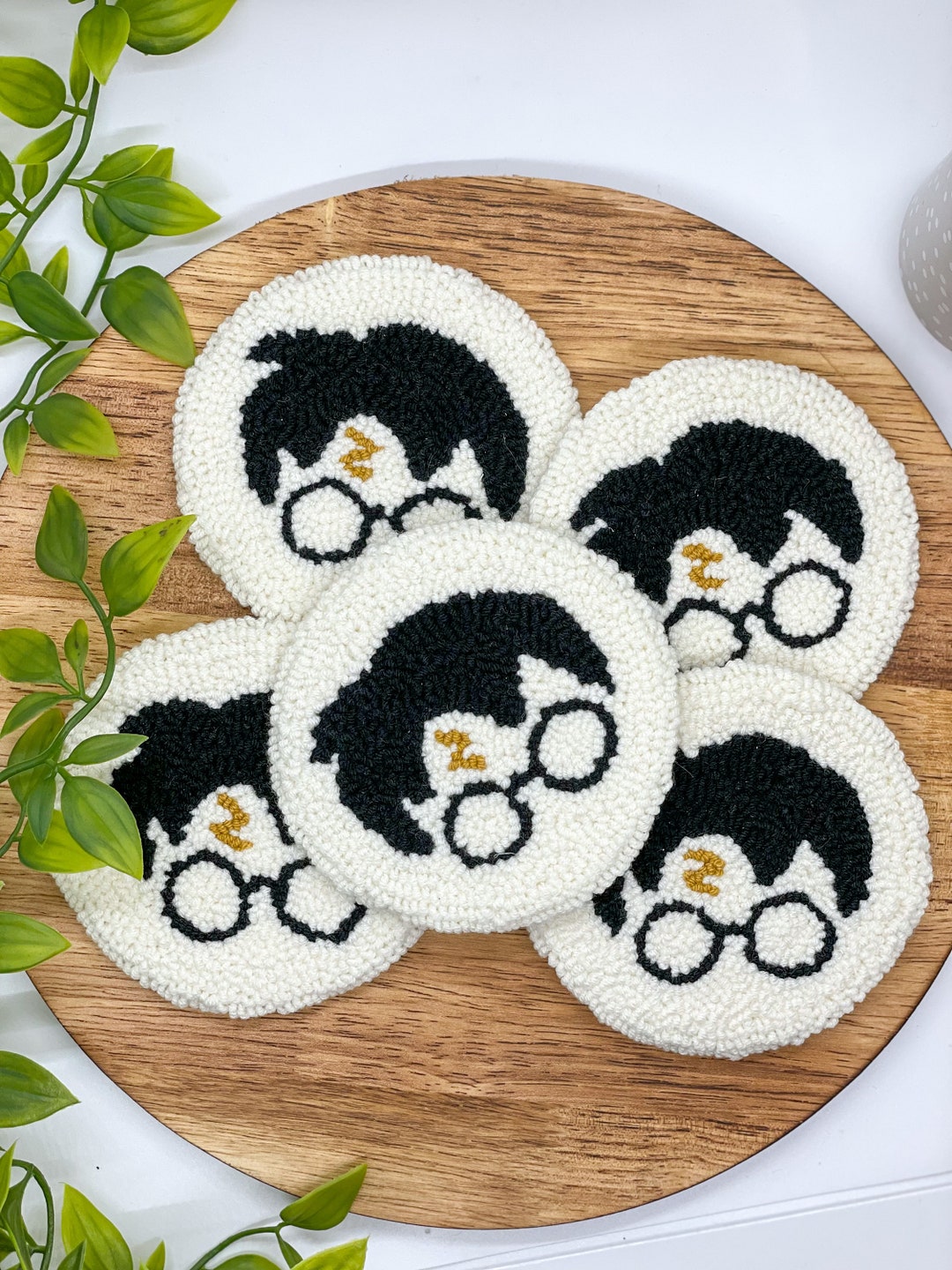 Punch Needle | Coaster Decor | Drinking Coasters | Coaster Handmade ...