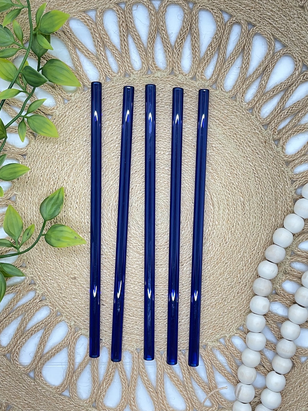 Blue Glass Straw | Glass Straw | Straw | Single One Glass Straw - Etsy
