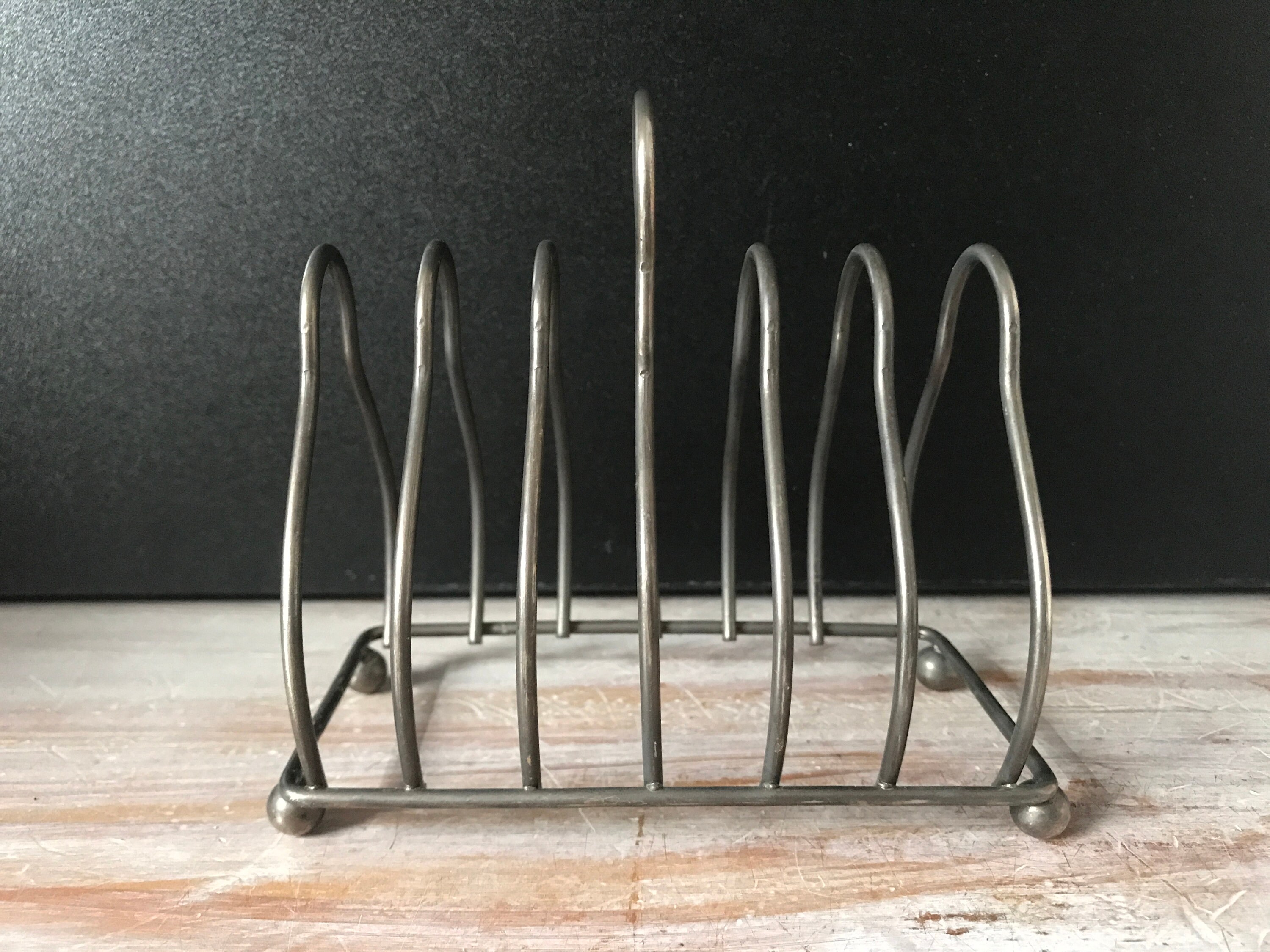 Vintage Metal Toast Rack on Ball Feet - Etsy