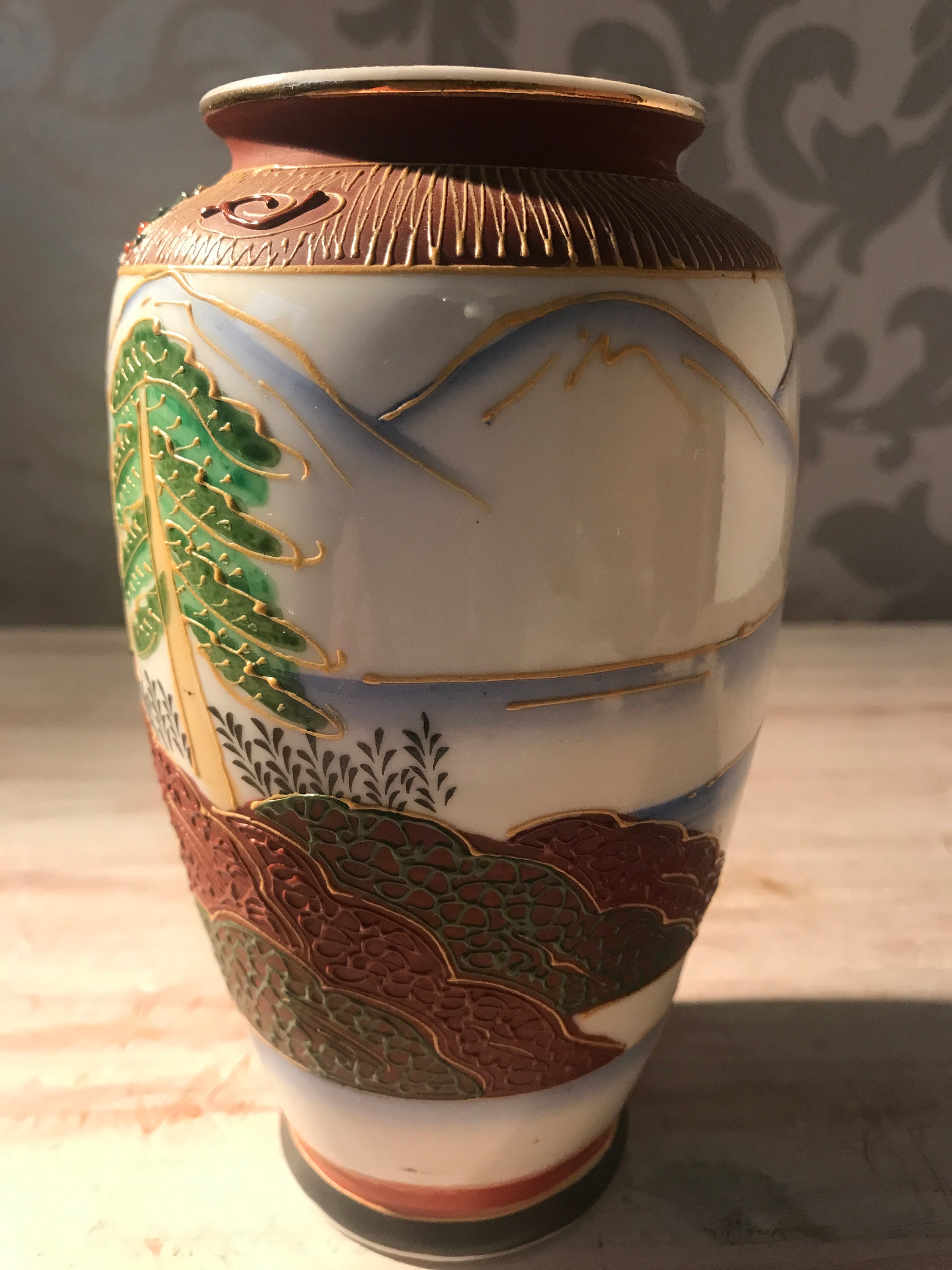 Japanese Vase Nippon Tokusei Hand-painted - Etsy UK