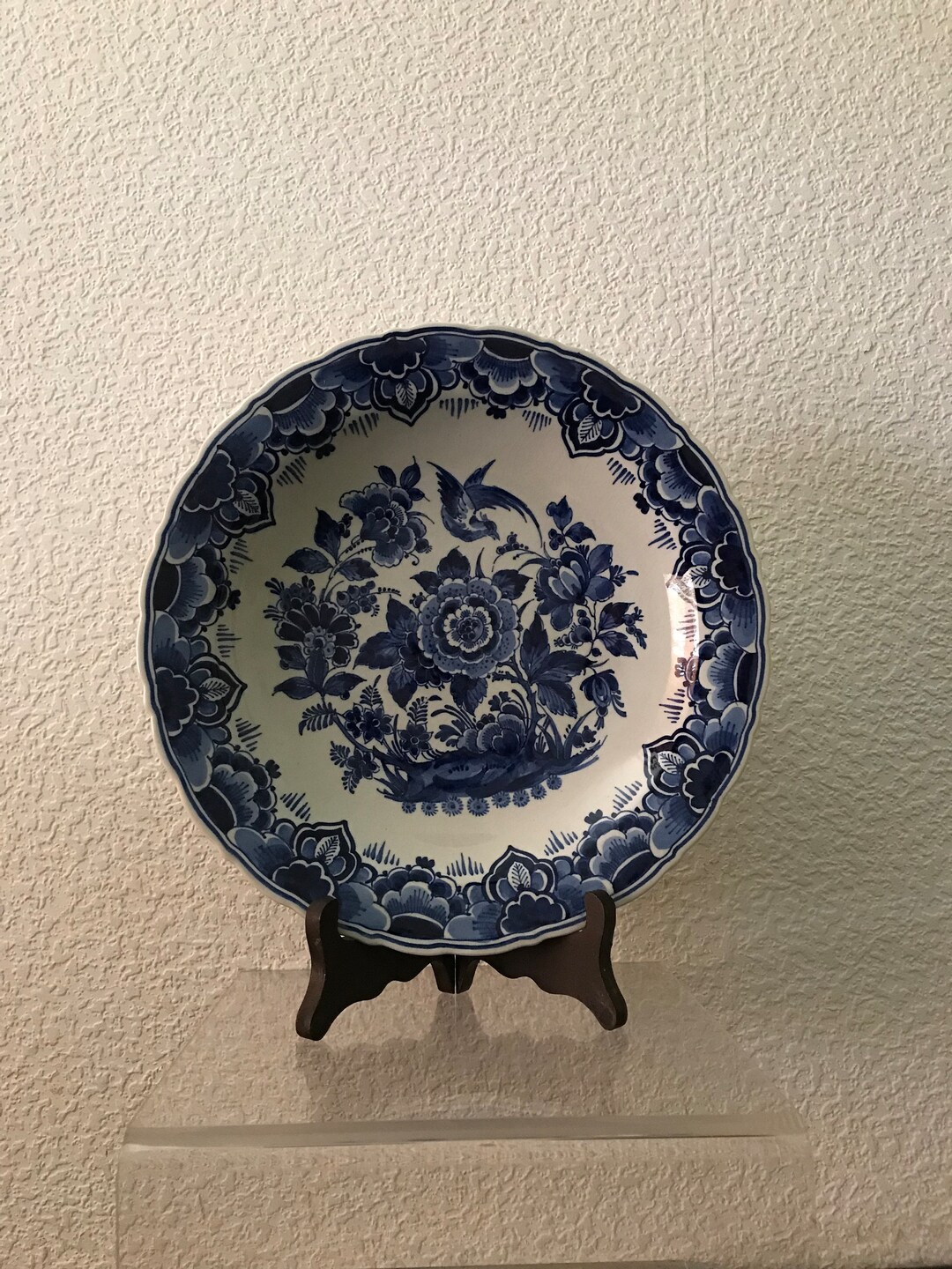 Vintage Antique Wall Plate, Delft Blue Decorative Plate, the Porceleyne ...