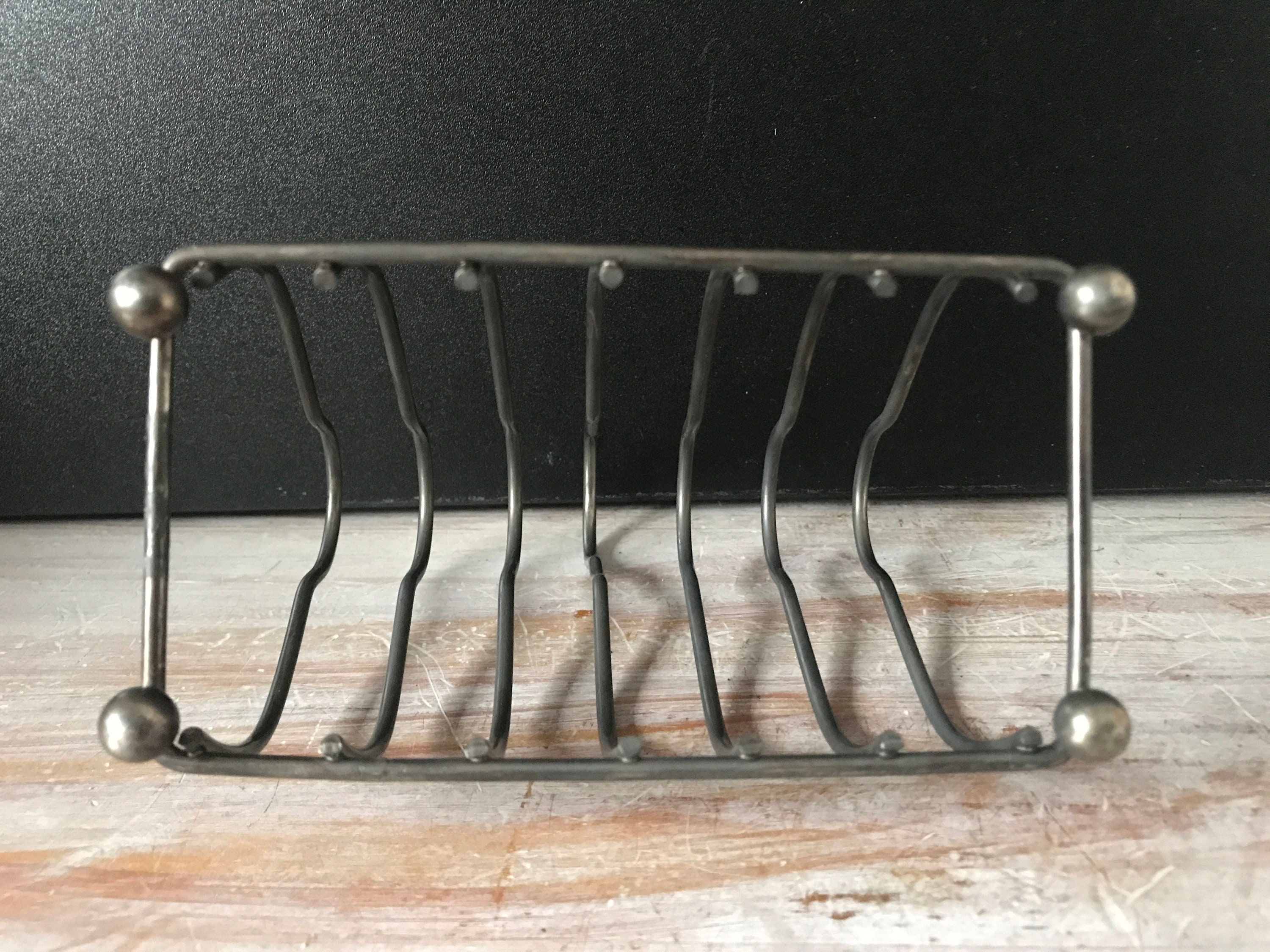 Vintage Metal Toast Rack on Ball Feet - Etsy