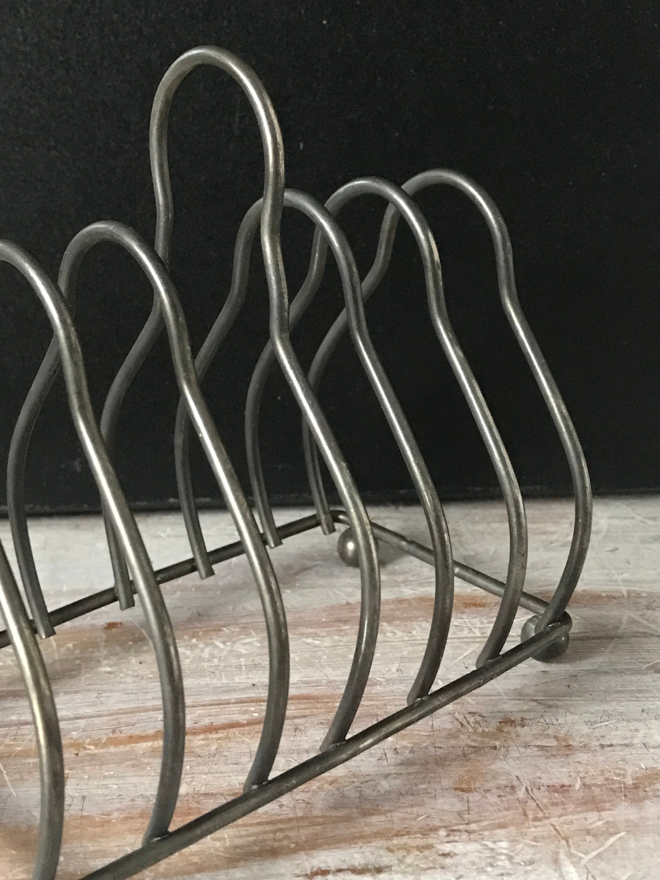 Vintage Metal Toast Rack on Ball Feet - Etsy