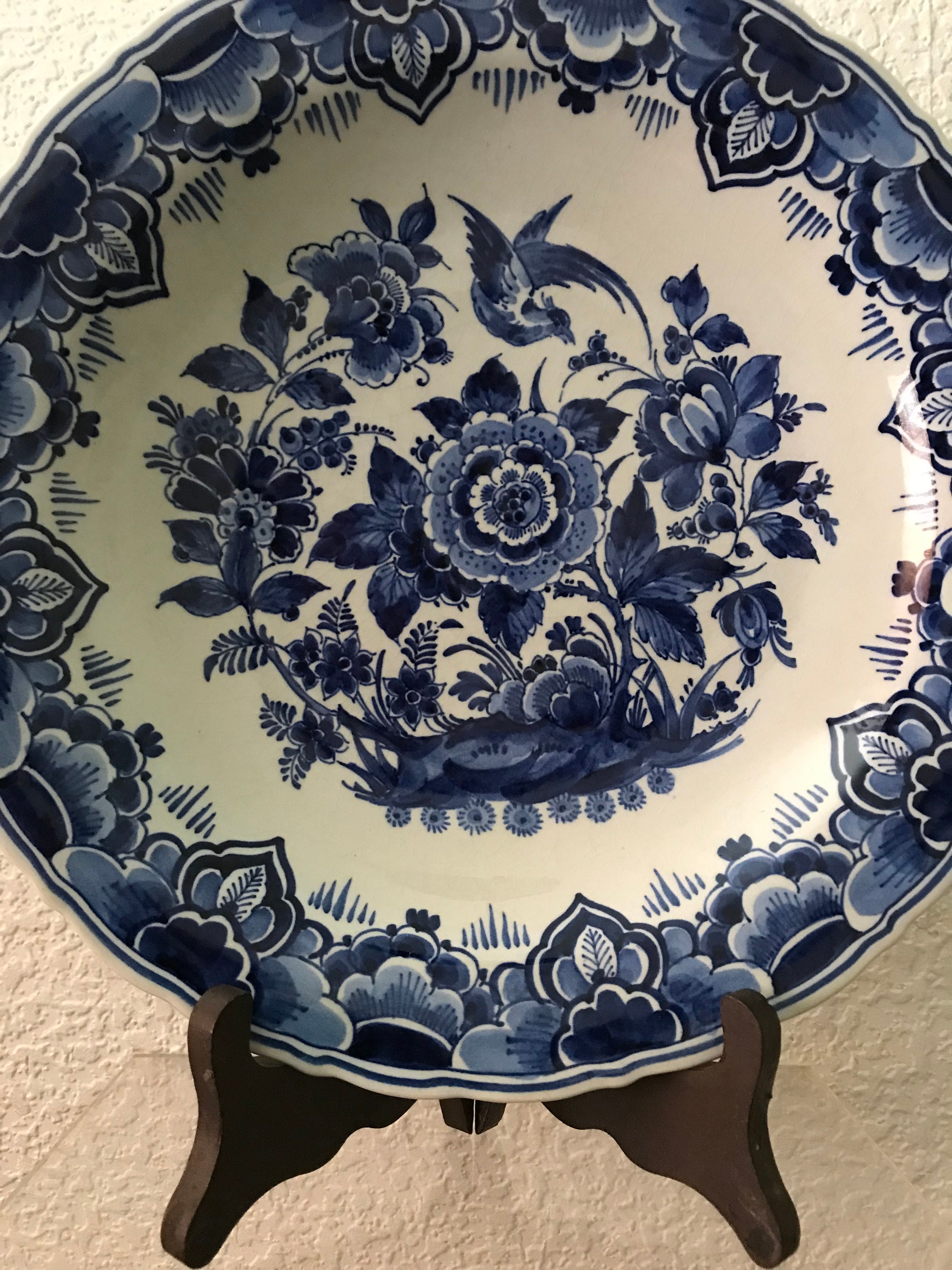 Vintage Antique Wall Plate, Delft Blue Decorative Plate, the Porceleyne ...