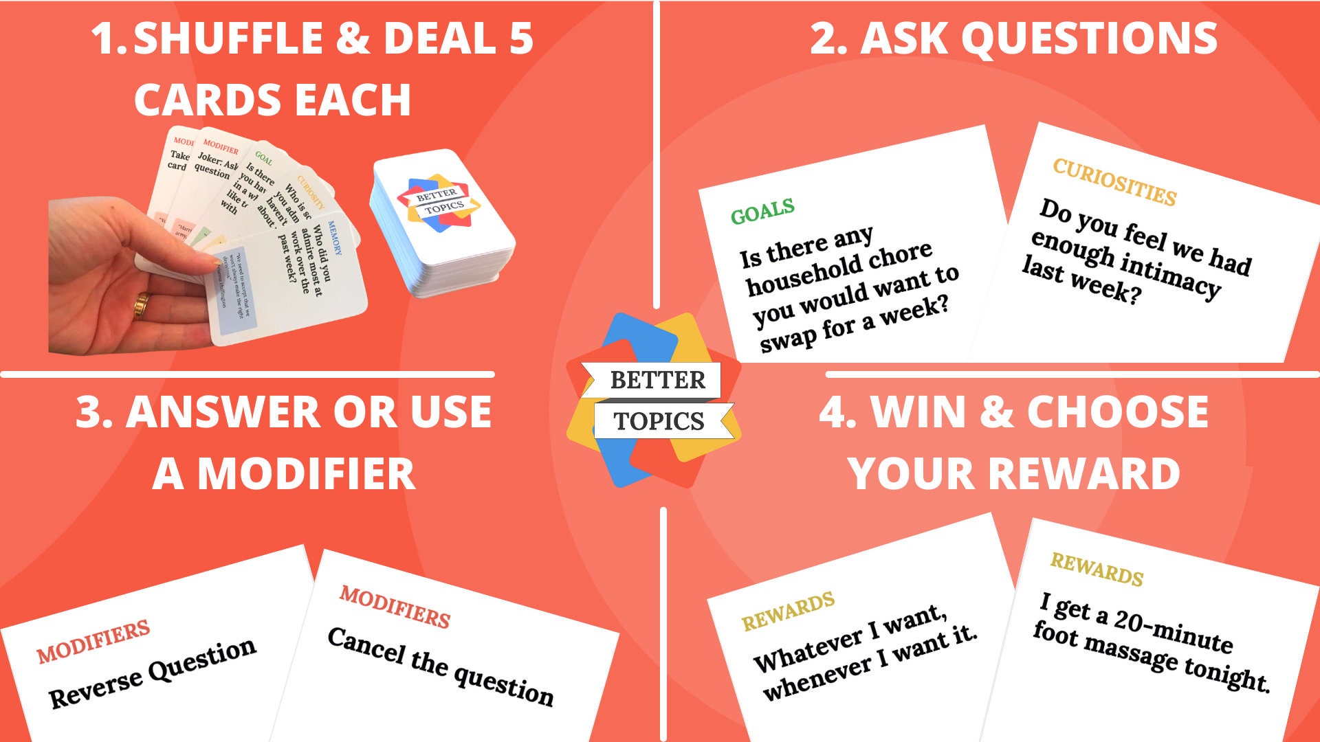 Better Topics Replayable Card Game for Couples Date Night Fun Valentine ...