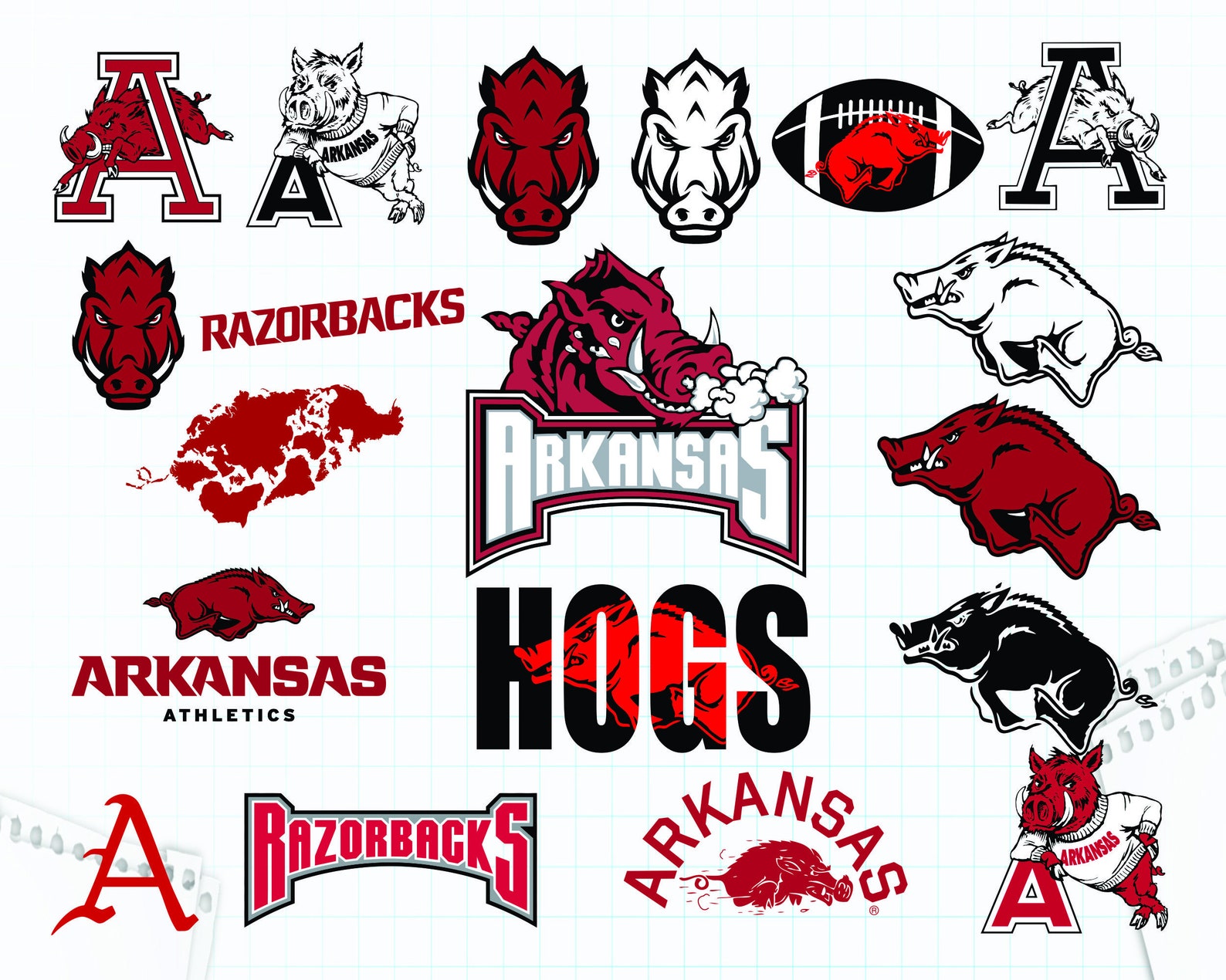 Arkansas Razorbacks svgArkansas Razorbacks svg png eps dxf | Etsy