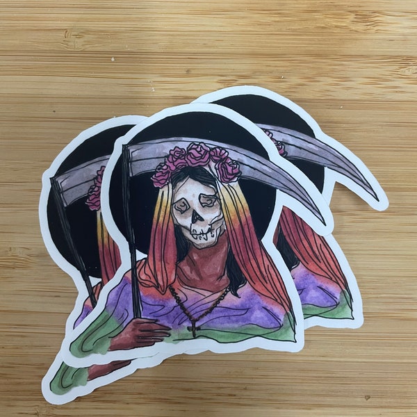 Santa Muerte Sticker - Etsy