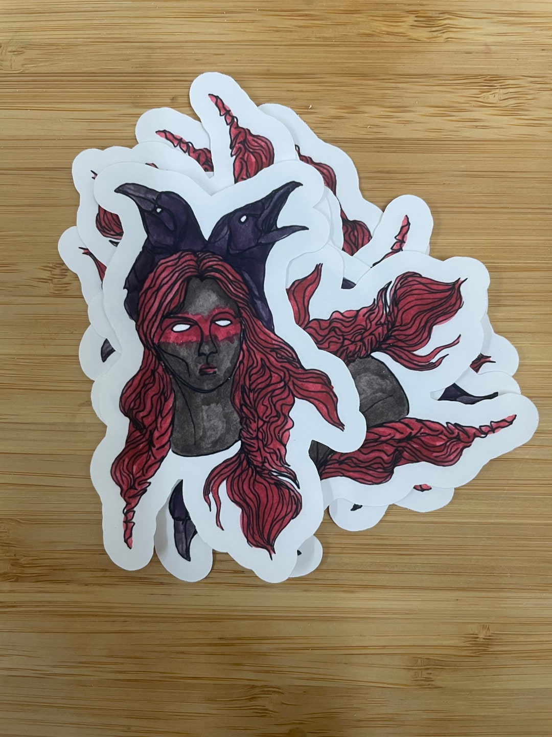 The Morrigan Deity Sticker - Etsy
