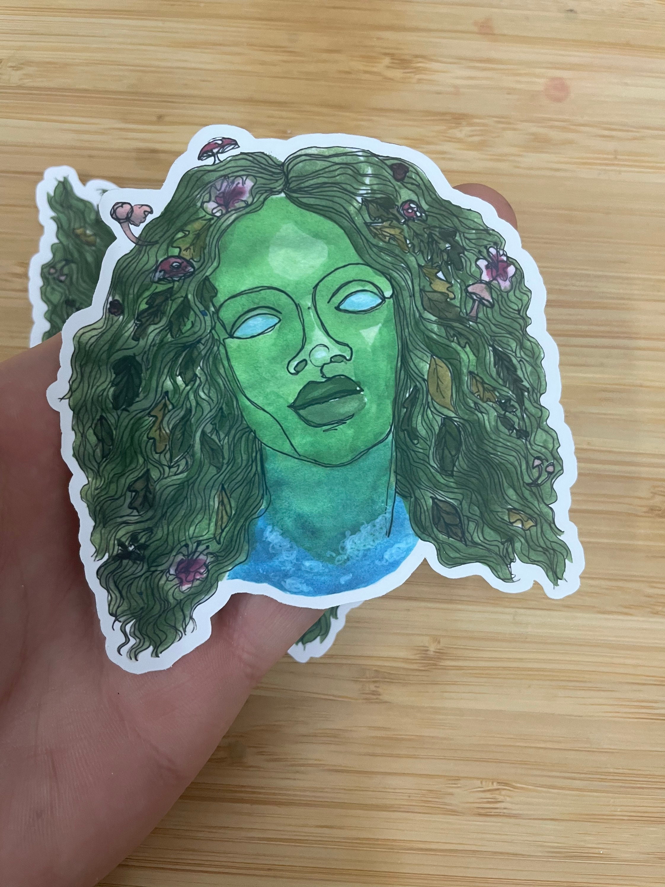 Gaia Deity Sticker - Etsy
