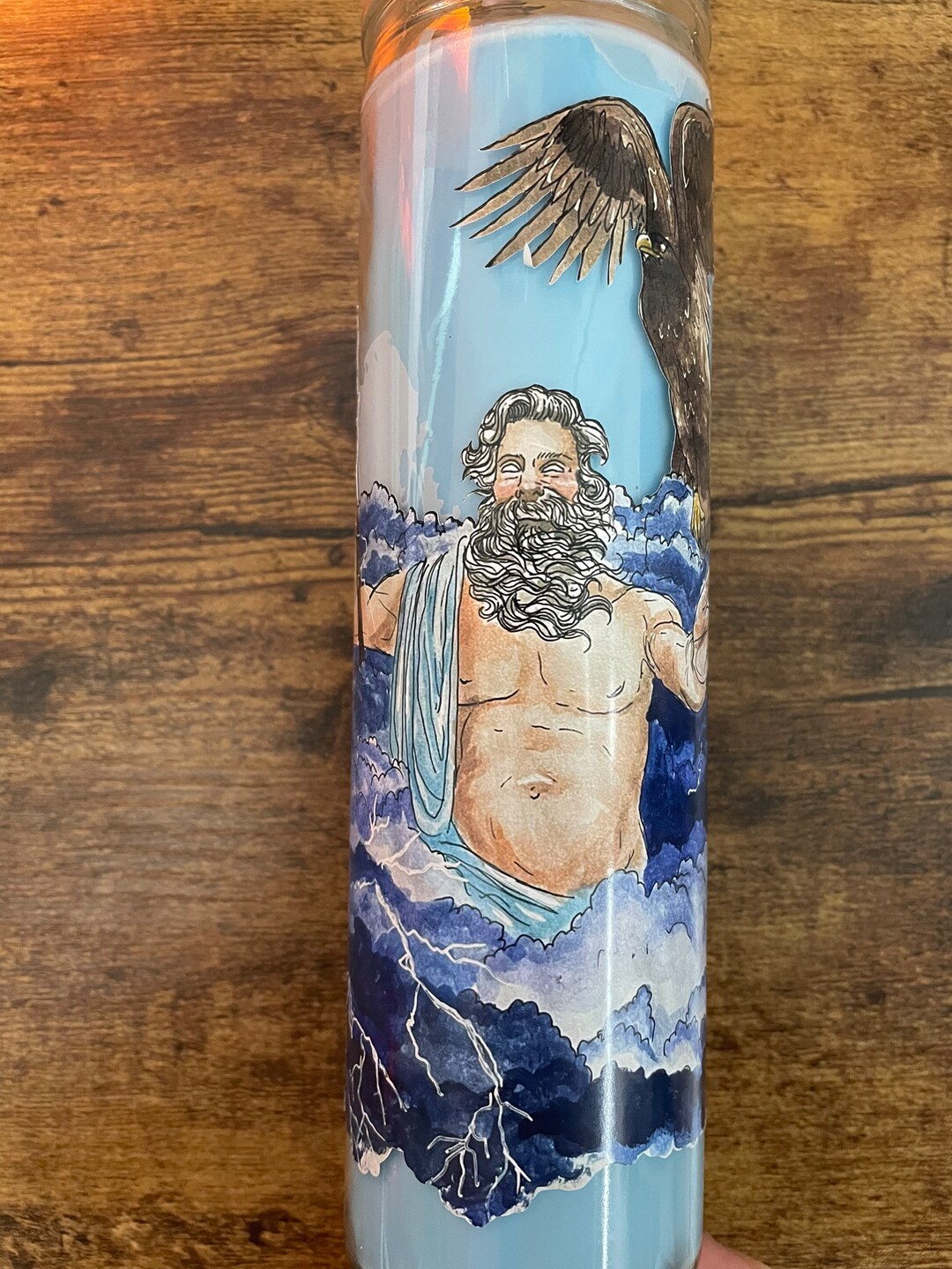 Zeus (remastered, Light Blue) Deity Candle - Etsy