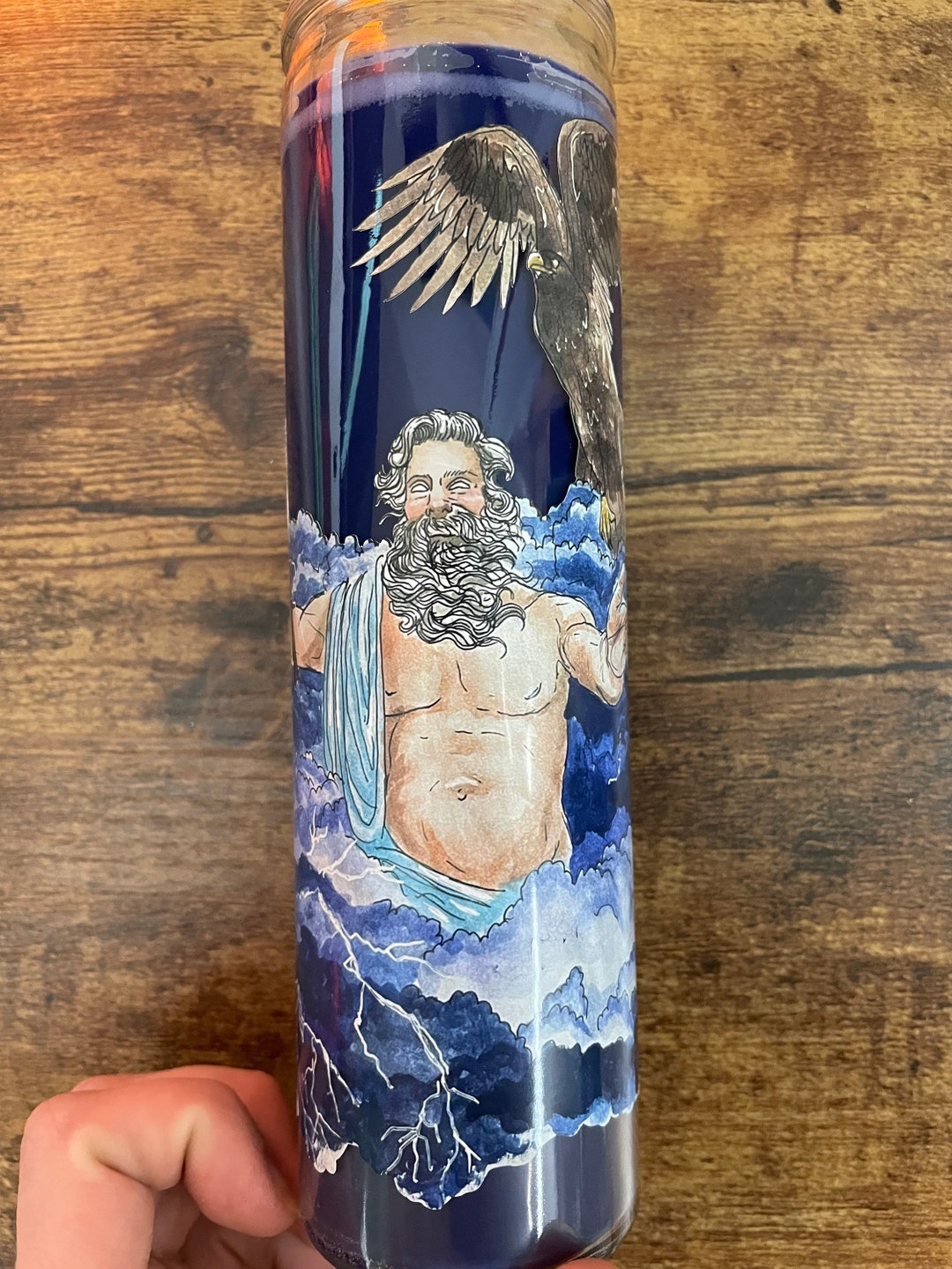 Zeus (remastered, Indigo) Deity Candle - Etsy