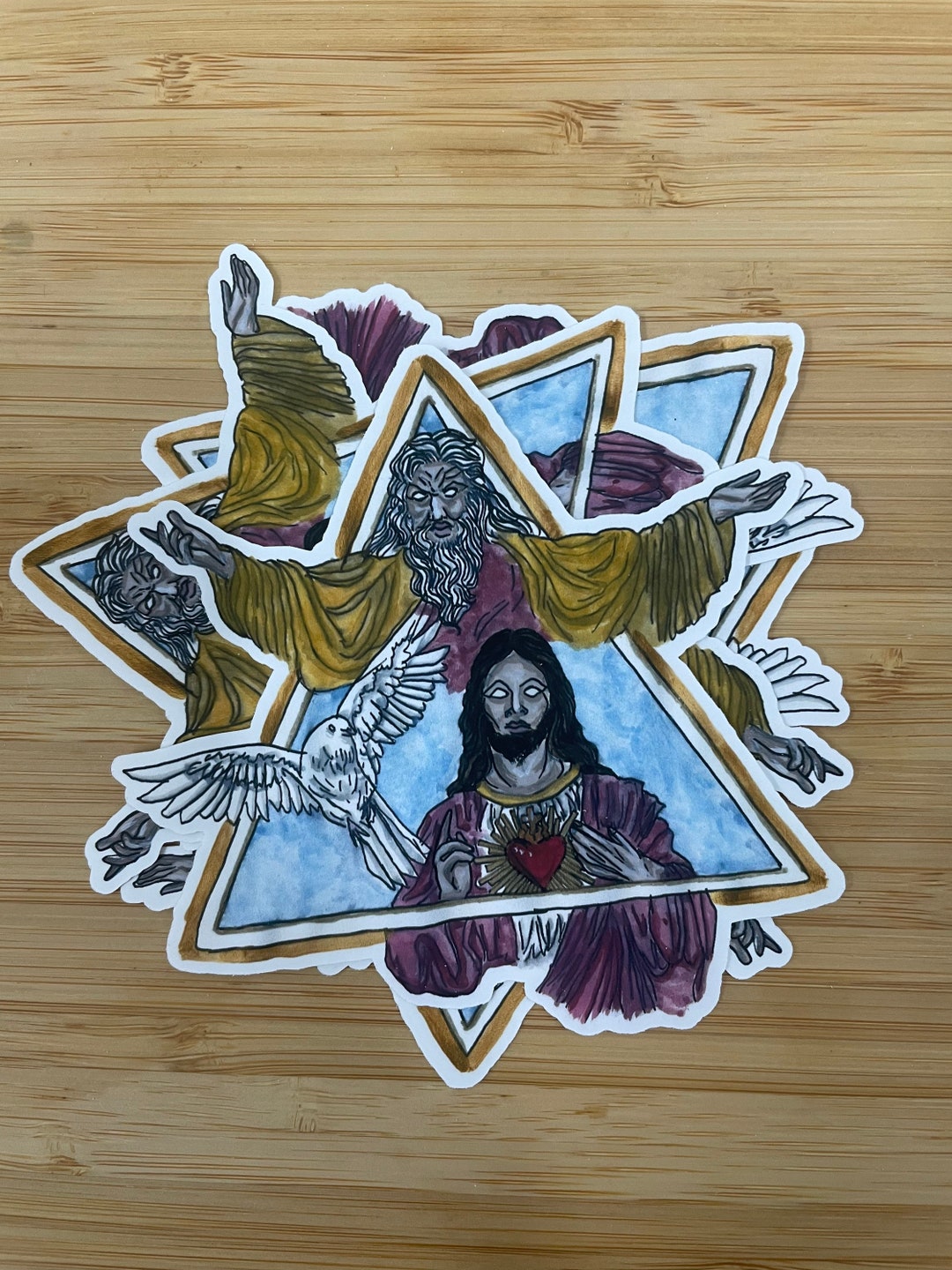 Holy Trinity Deity Sticker - Etsy