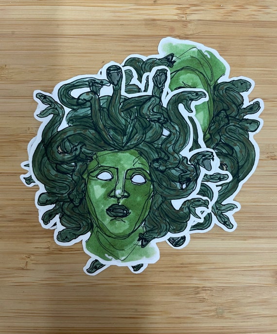 Medusa Deity Sticker - Etsy