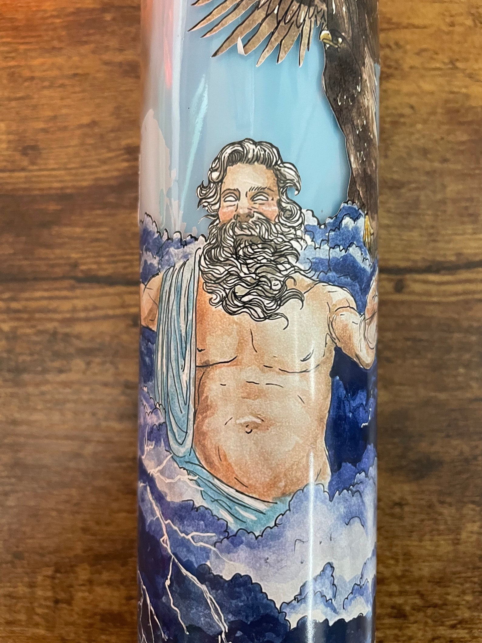 Zeus remastered Light Blue Deity Candle - Etsy