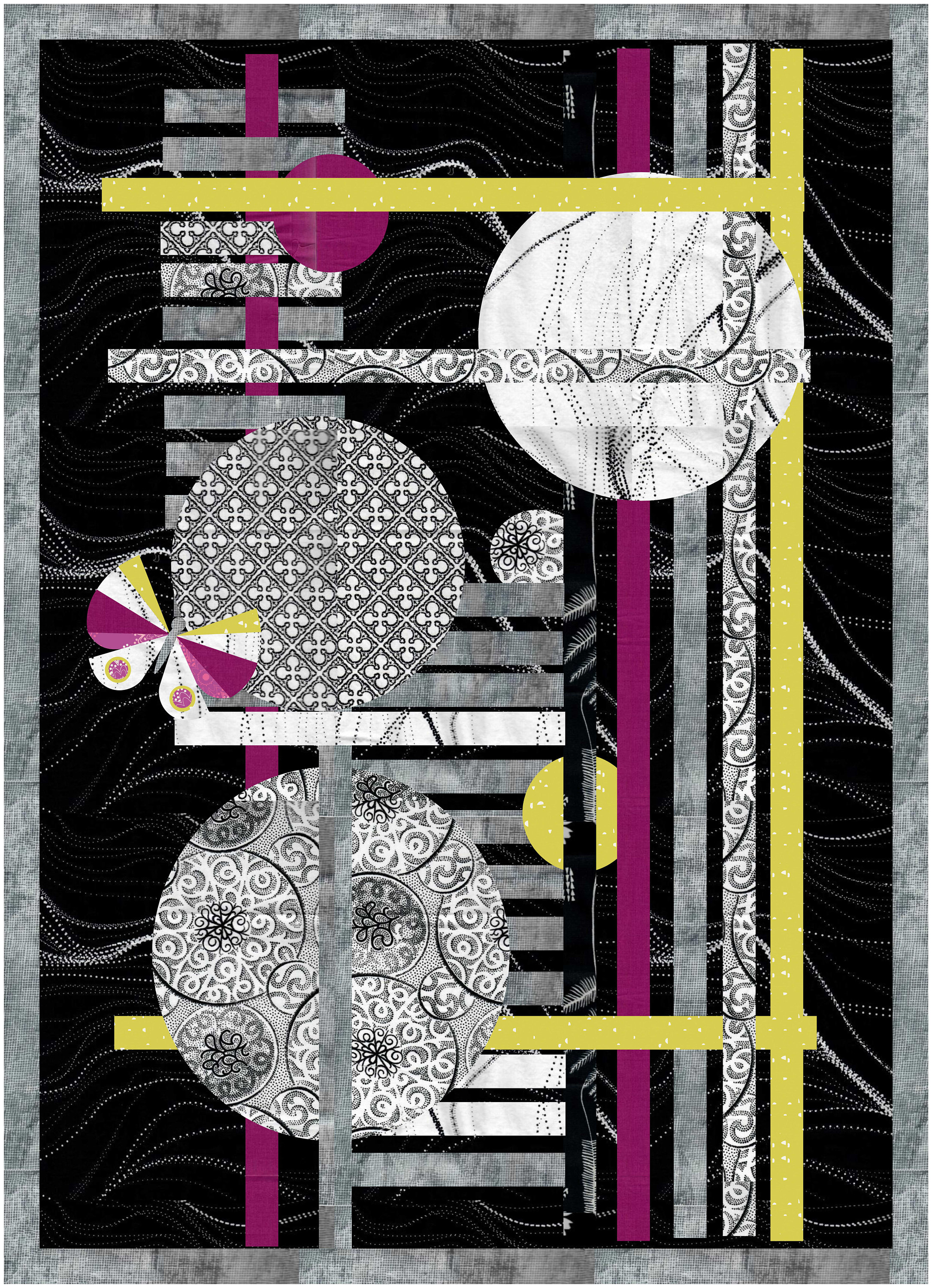 Midnight Flight Abstract Art Quilt Pattern 24" X 34" - Etsy