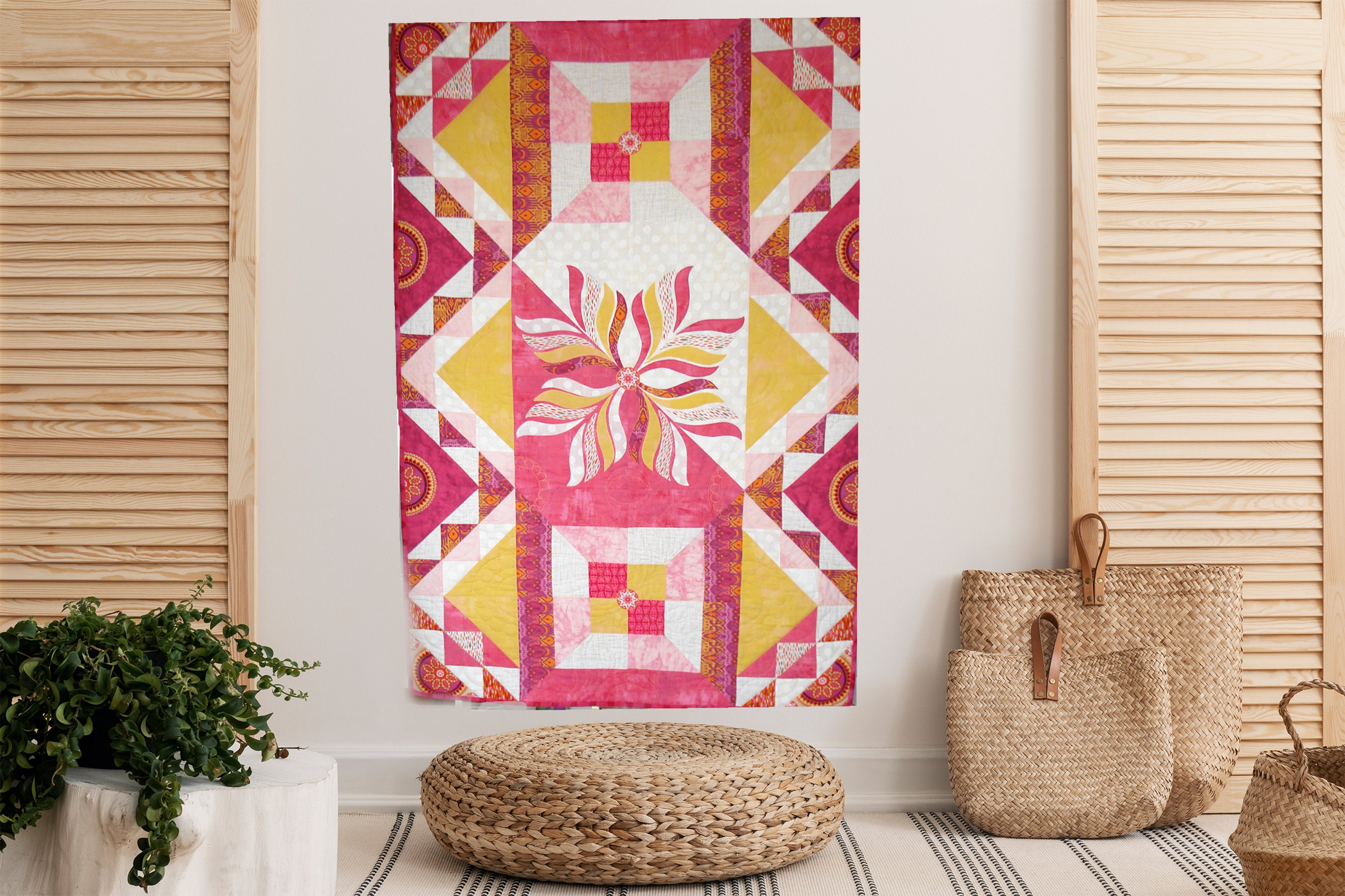 Mermaid Tail Modern Geometric Quilt Pattern 64" X 64" - Etsy