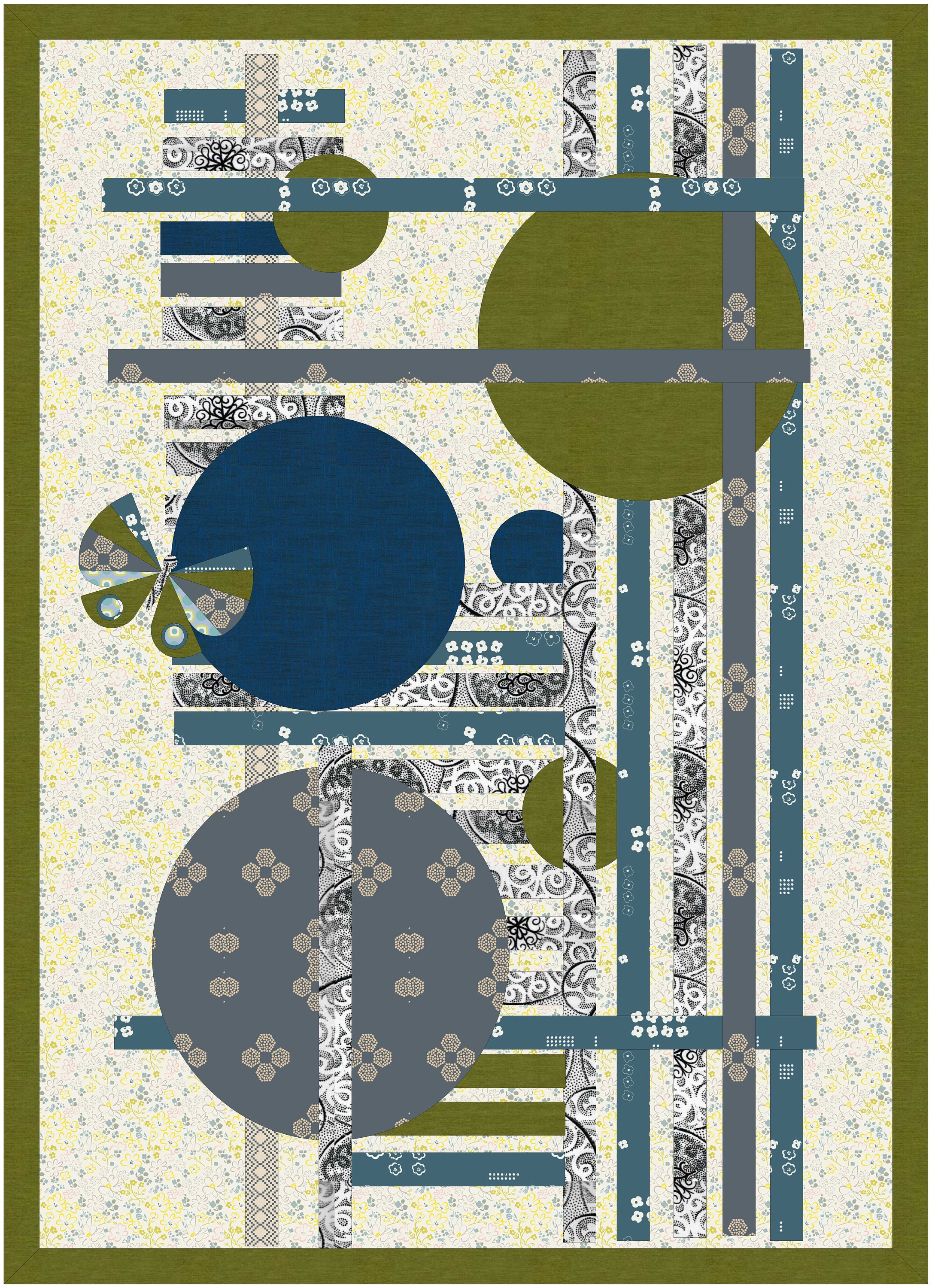 Midnight Flight Abstract Art Quilt Pattern 24" X 34" - Etsy