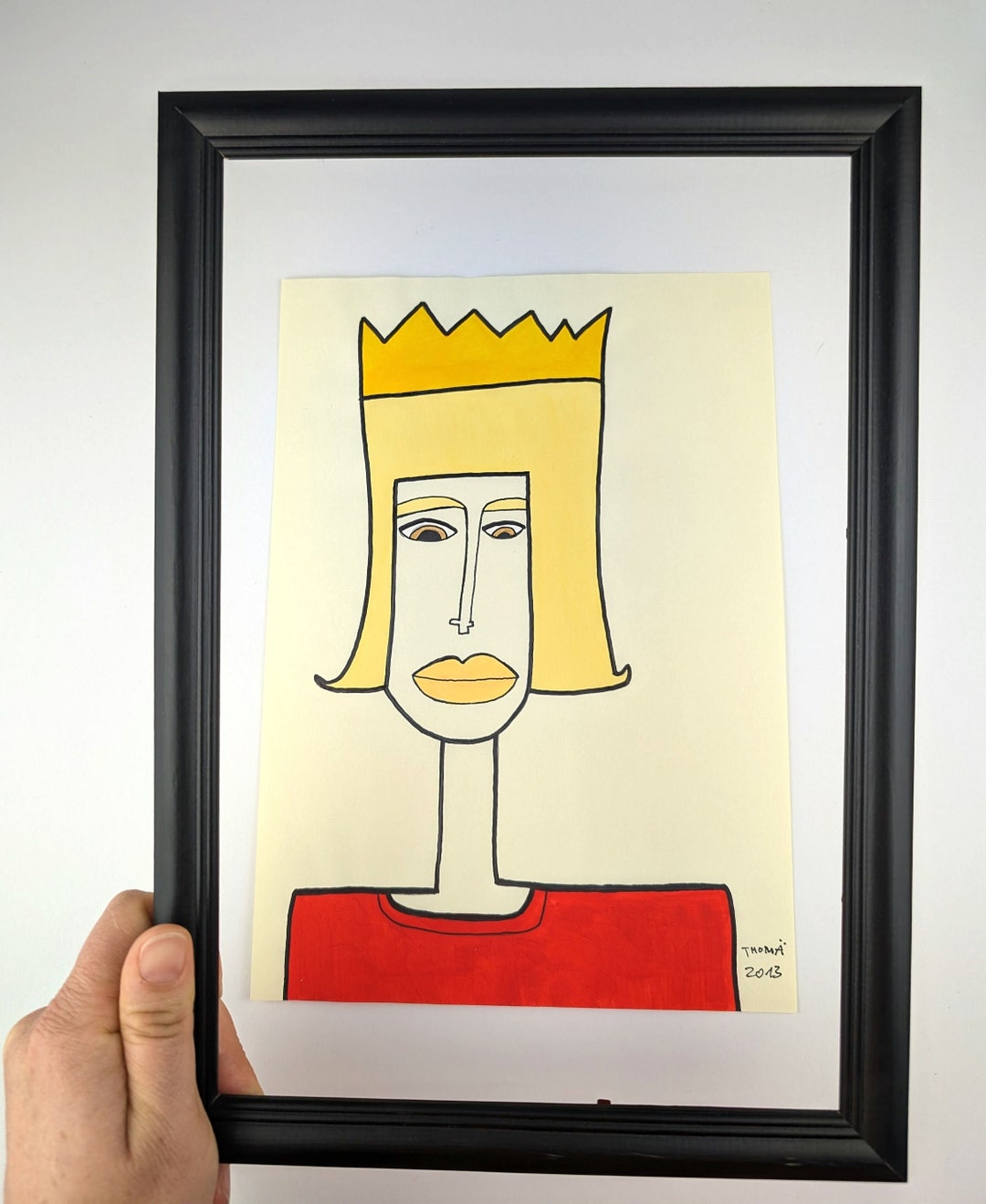 Handmade Picture / Blond King / Prince Charming / Original Painting ...
