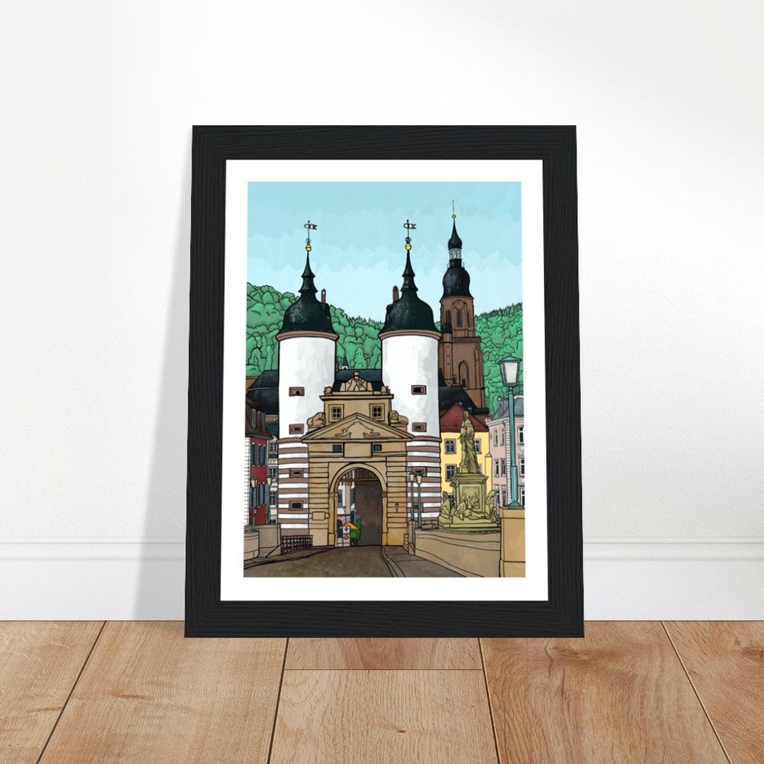 Heidelberg City Gate / Premium Poster Made of Matte 200 G Paper With ...